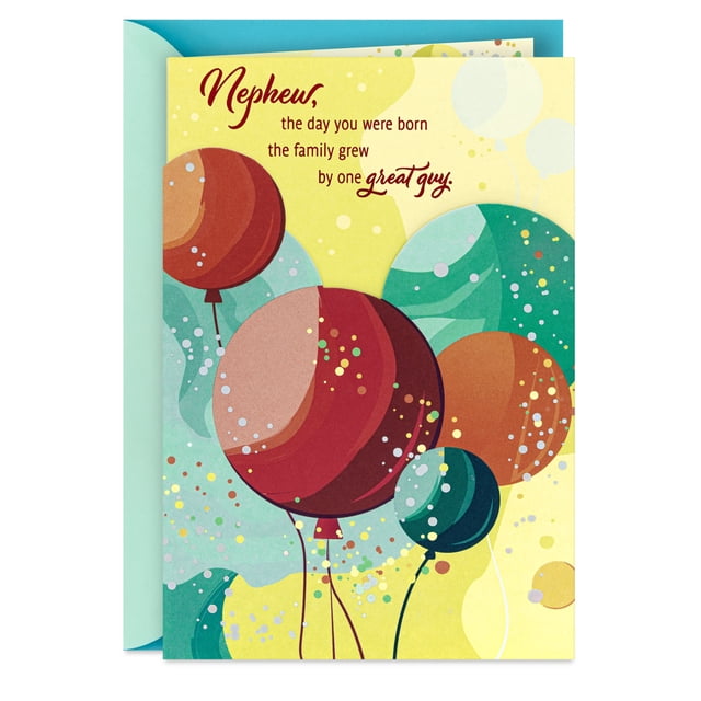 Hallmark Birthday Card for Nephew (One Great Guy) - Walmart Business ...