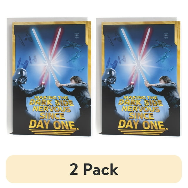 (2 pack) Hallmark Birthday Greeting Card (Star Wars, Happy Birthday Young Jedi) - Walmart.com