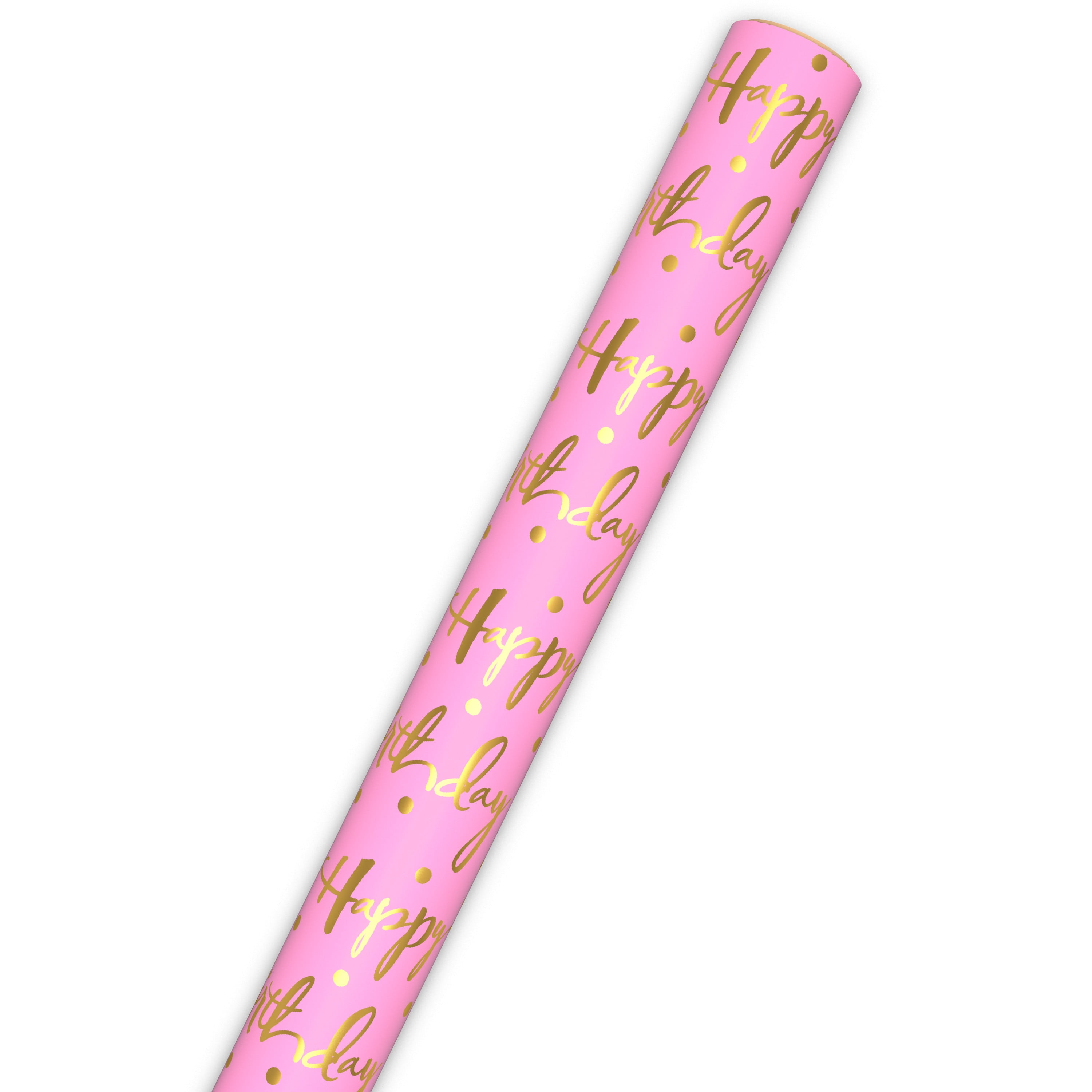 Hallmark Birthday Wrapping Paper w Cutlines (1 Roll: 20 Square feet ...