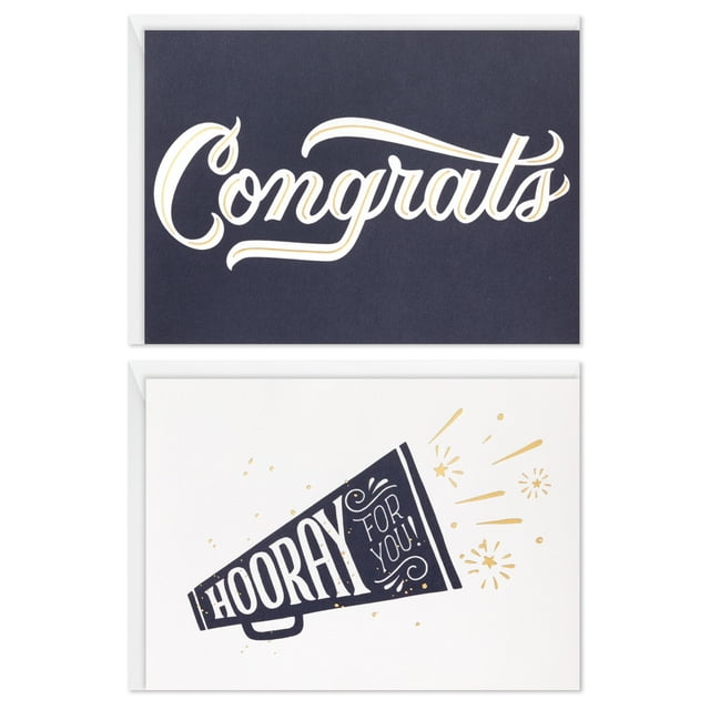 Hallmark Blank Congratulations Note Cards, Black and White Designs, 50 ...