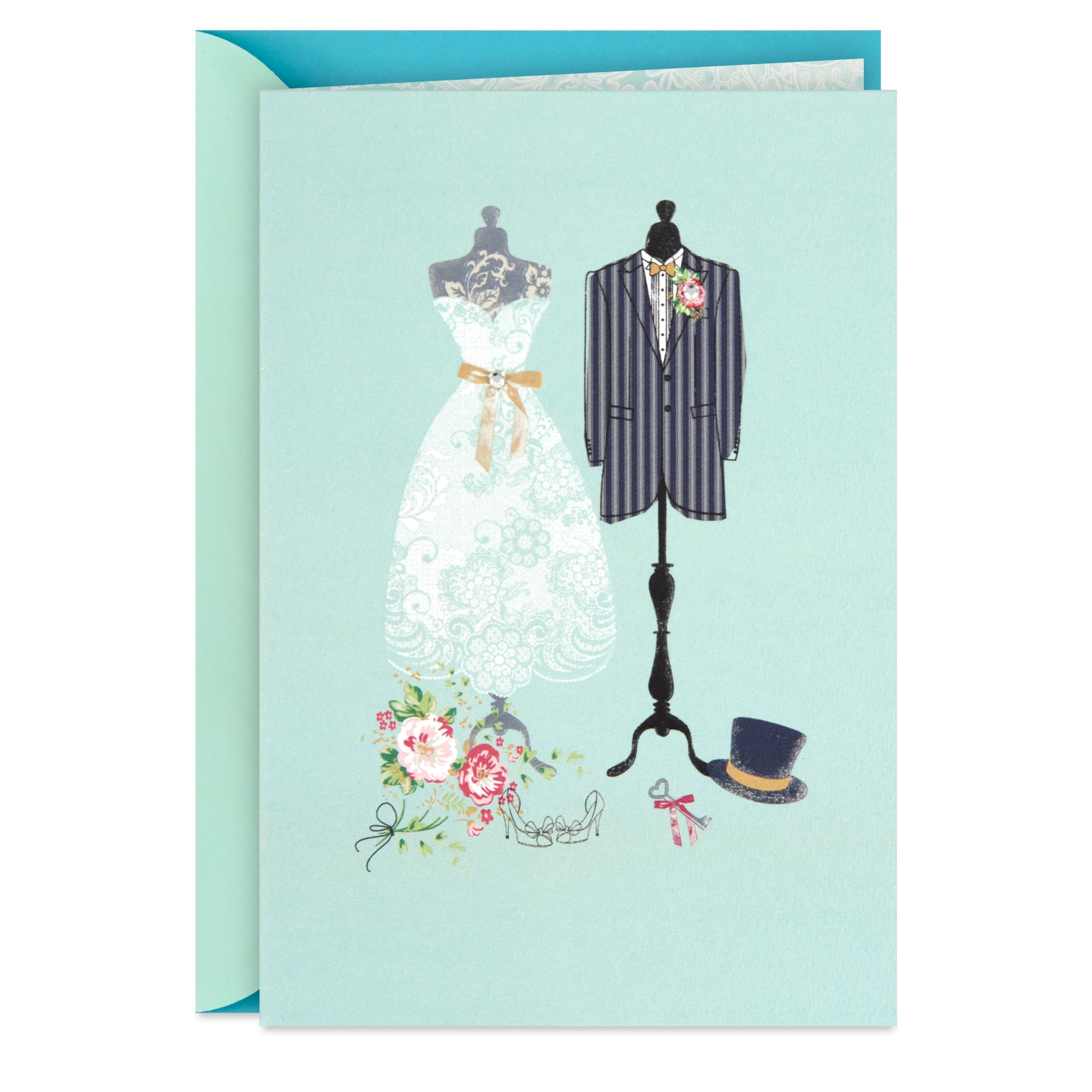 Hallmark Blank Wedding Card (Bridal Gown and Groom Jacket) - Walmart.com