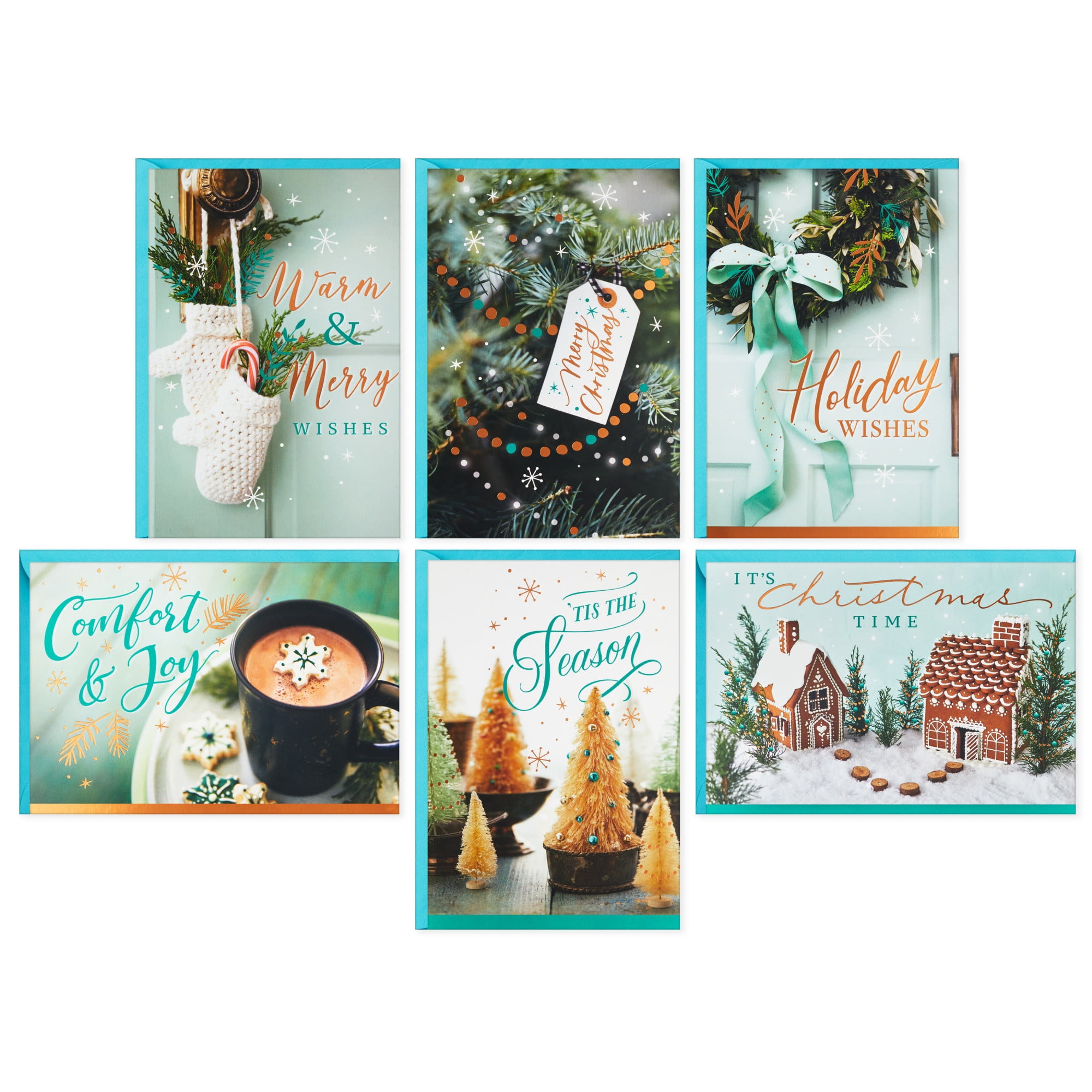 Hallmark Boxed Christmas Card Assortment, 'Tis the Season (72 Cards and ...