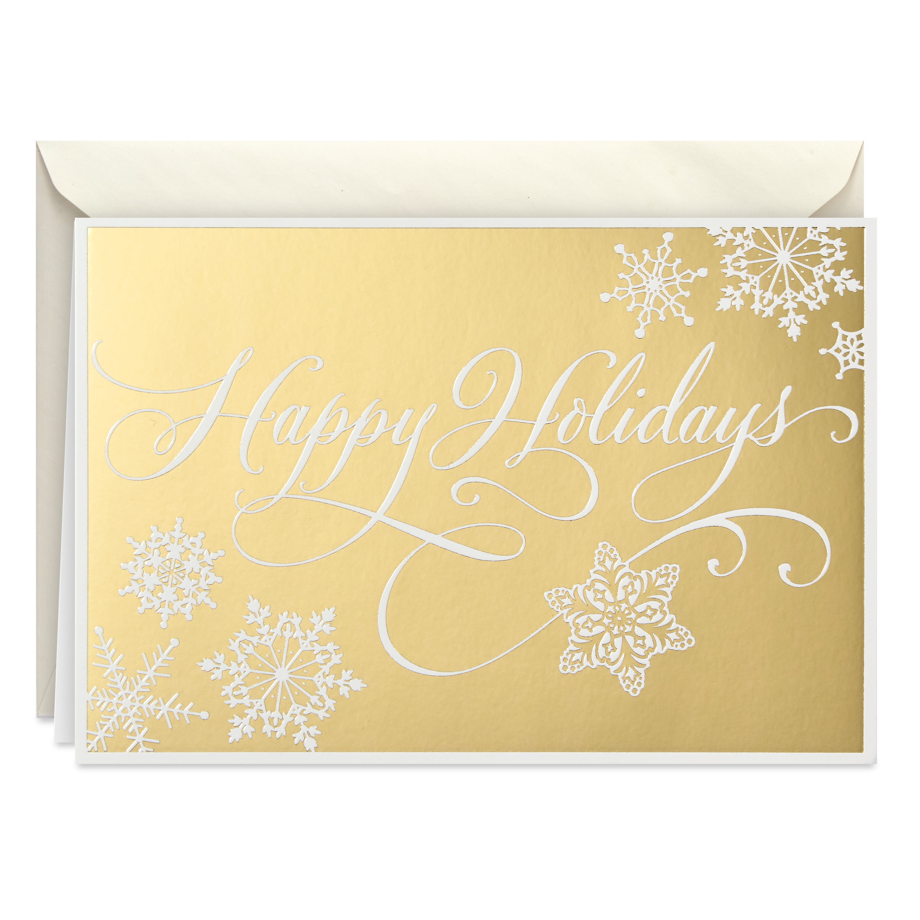 Hallmark Xmas Bulk Pack - Gold Happy Holidays Greeting Cards (16 Cards ...
