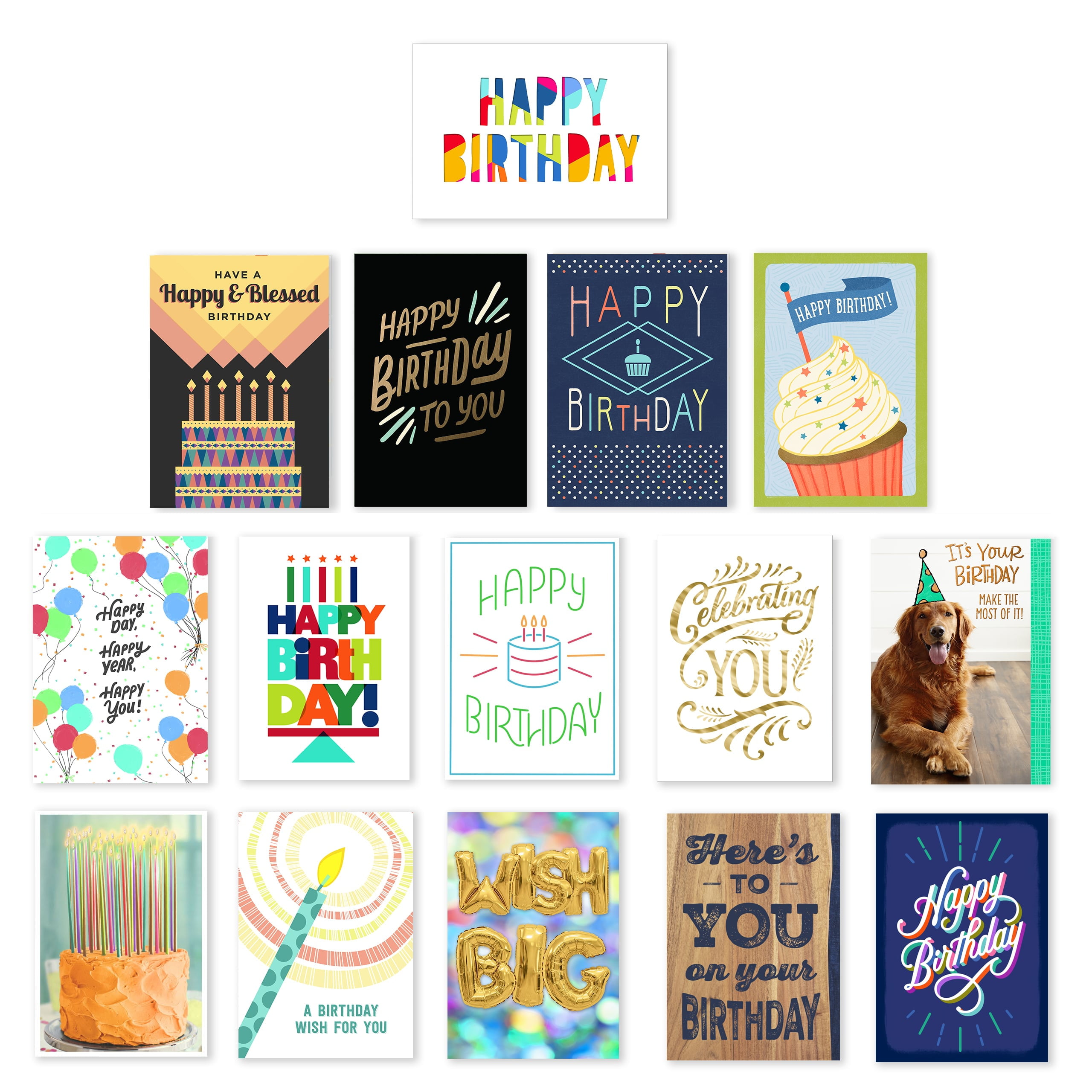 Hallmark Business Bulk Assorted Birthday Cards (Wish Big Value Variety ...