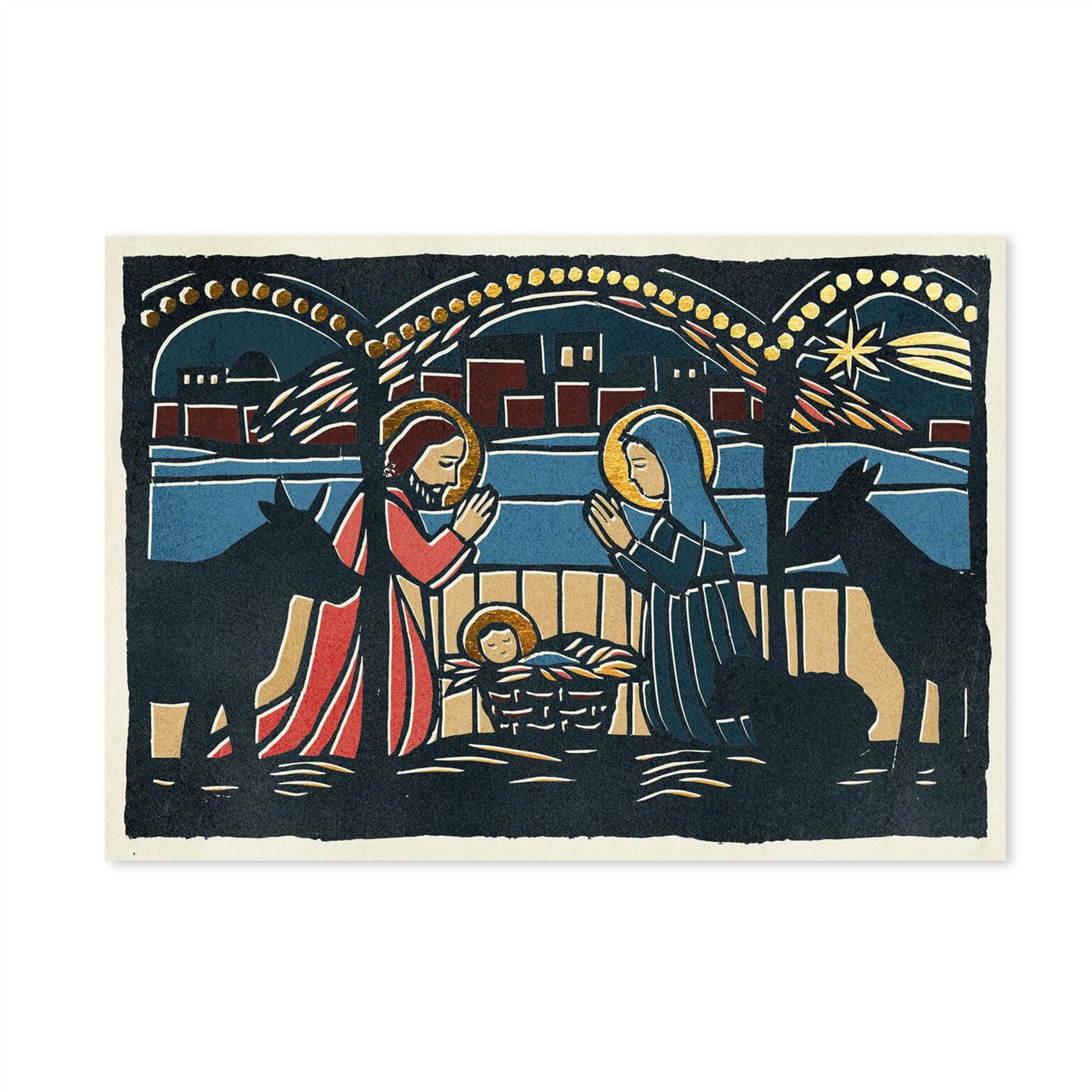 Hallmark Business Bulk Christmas Cards (Stained Glass Nativity), 25 ct ...