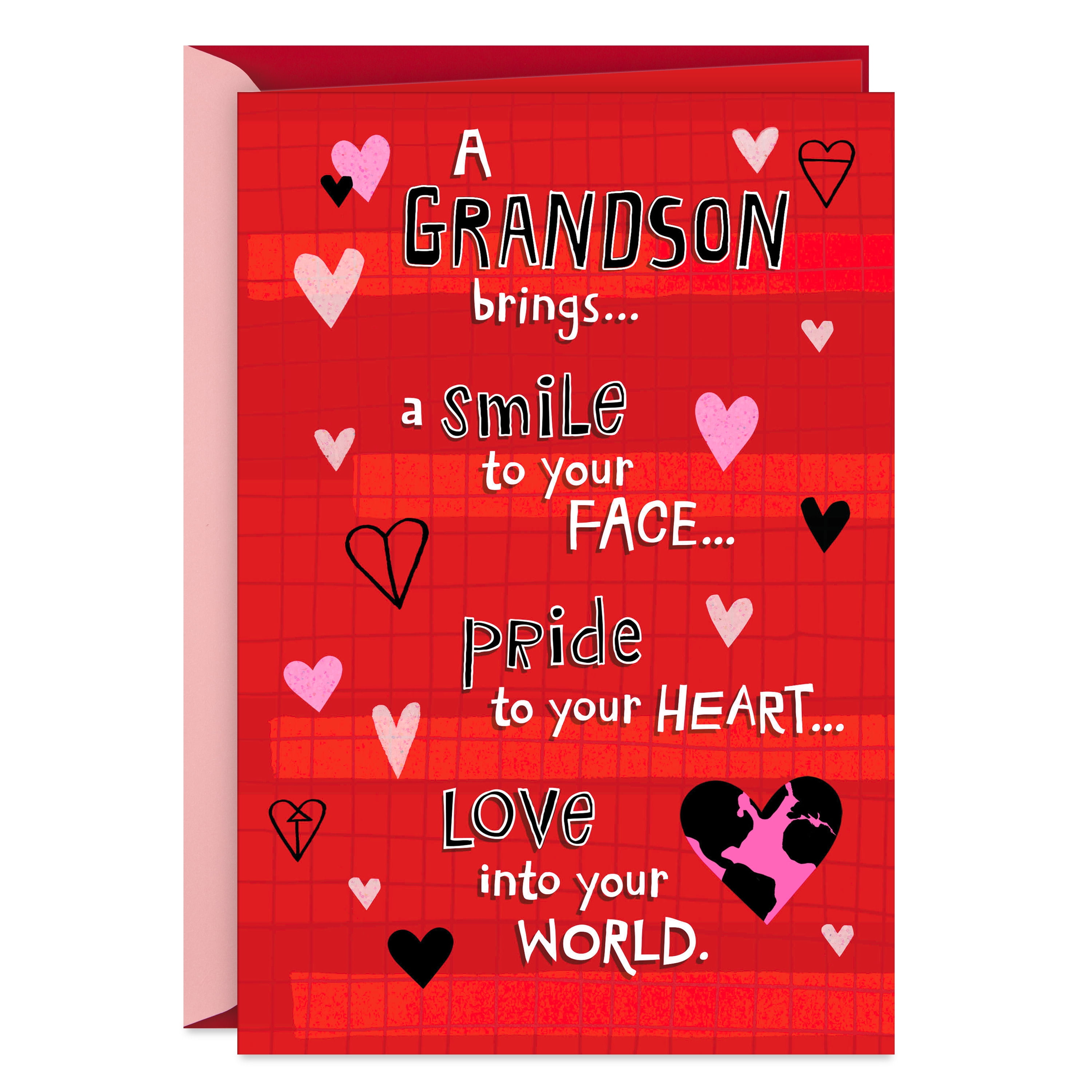 Hallmark Valentine's Day Card for Grandson (You Make Our Family Proud ...