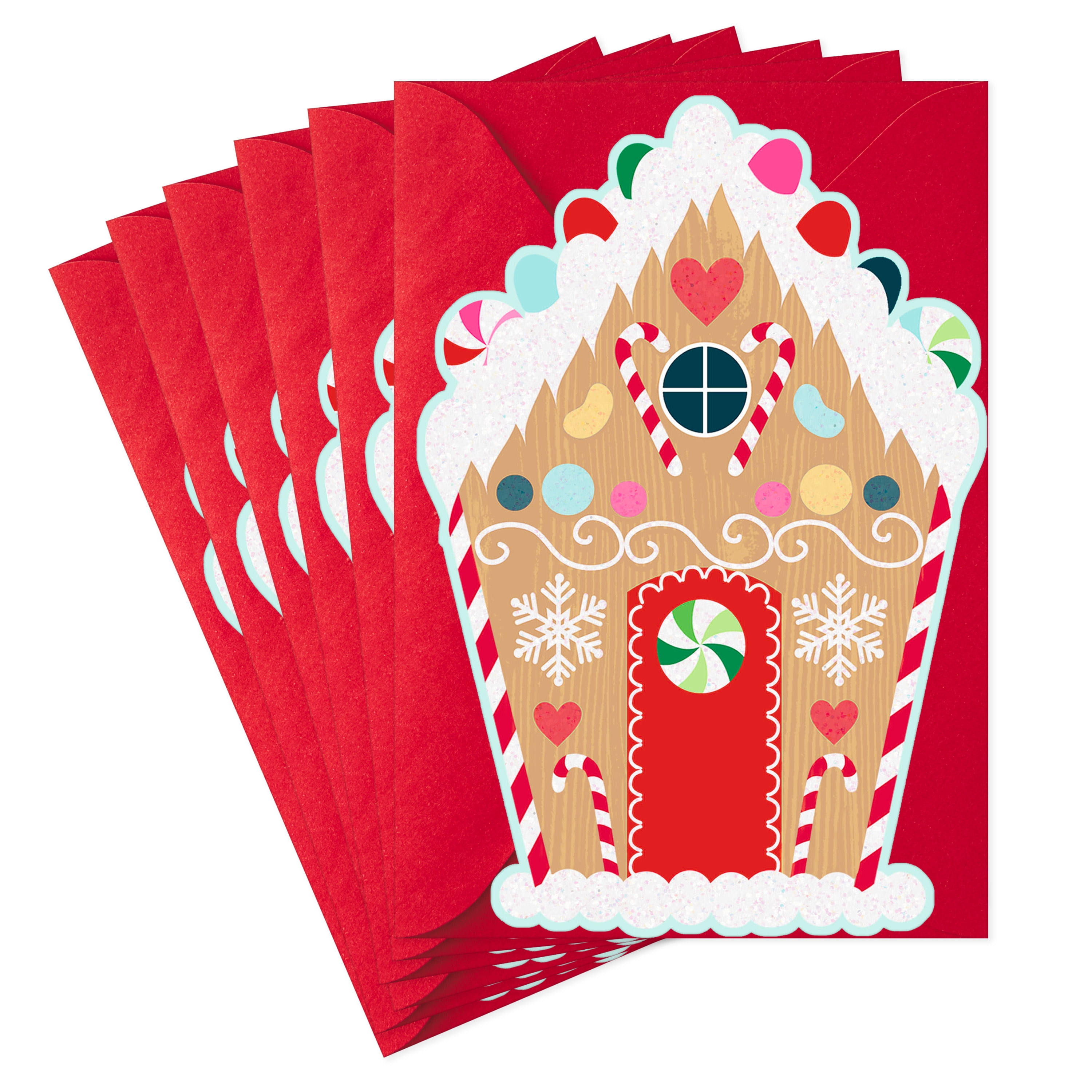 Hallmark Christmas Cards, Gingerbread House (Pack of 6 Cards with ...