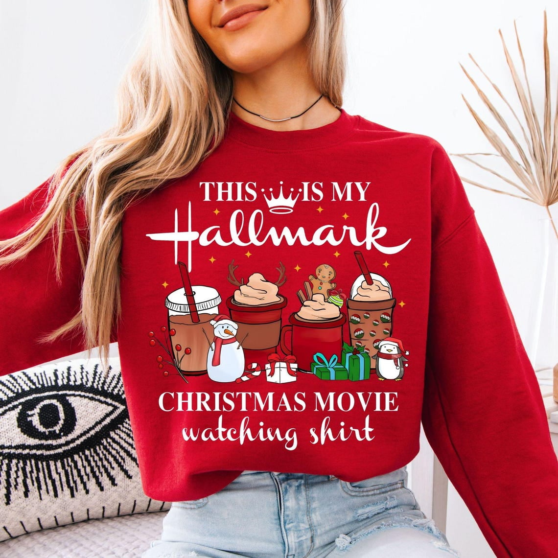Hallmark Christmas Movie Watching, Holiday Winter Gift, Black ...