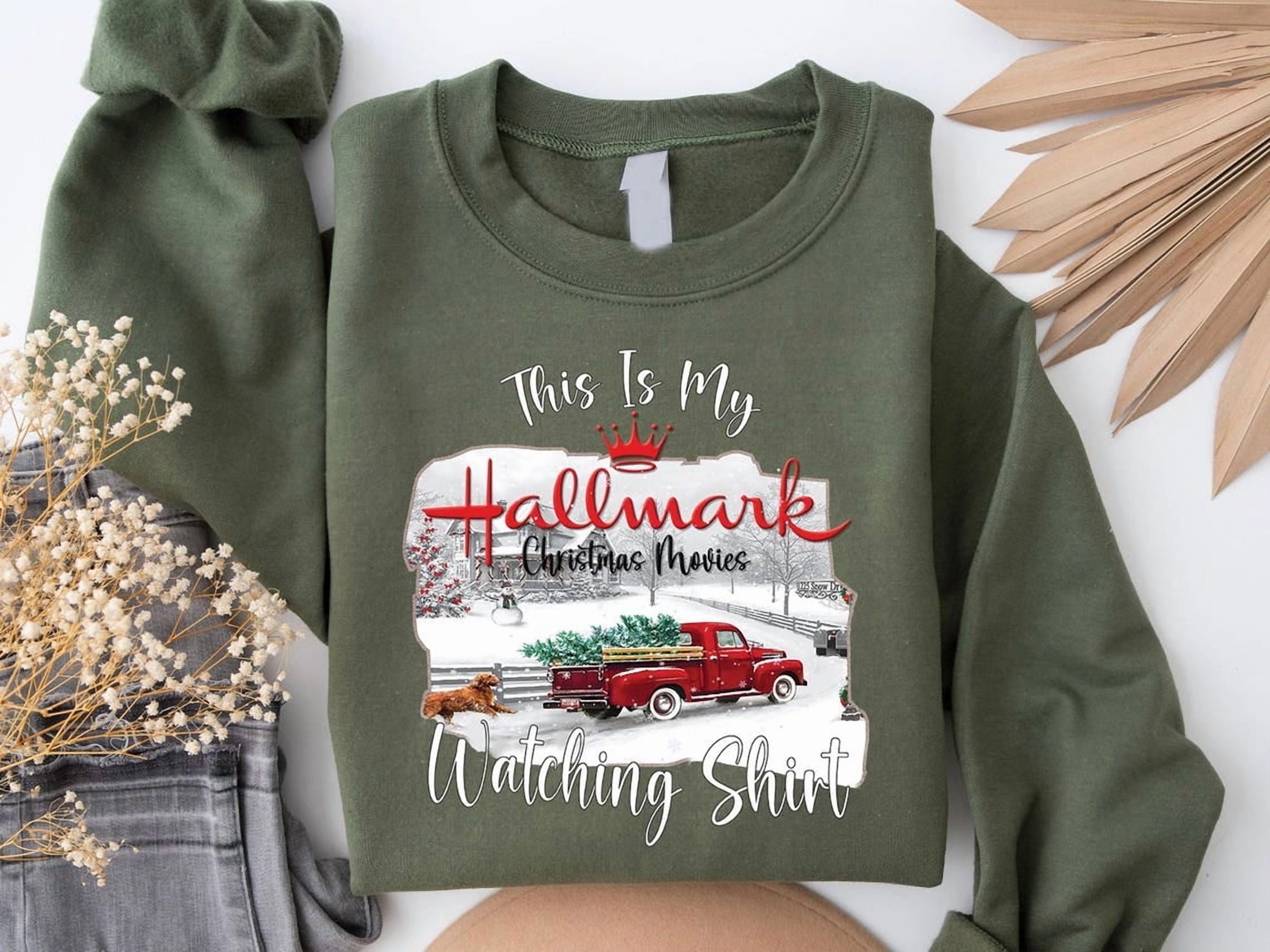 Hallmark Christmas Movies - Movie Watching Shirt, Millitary Green ...