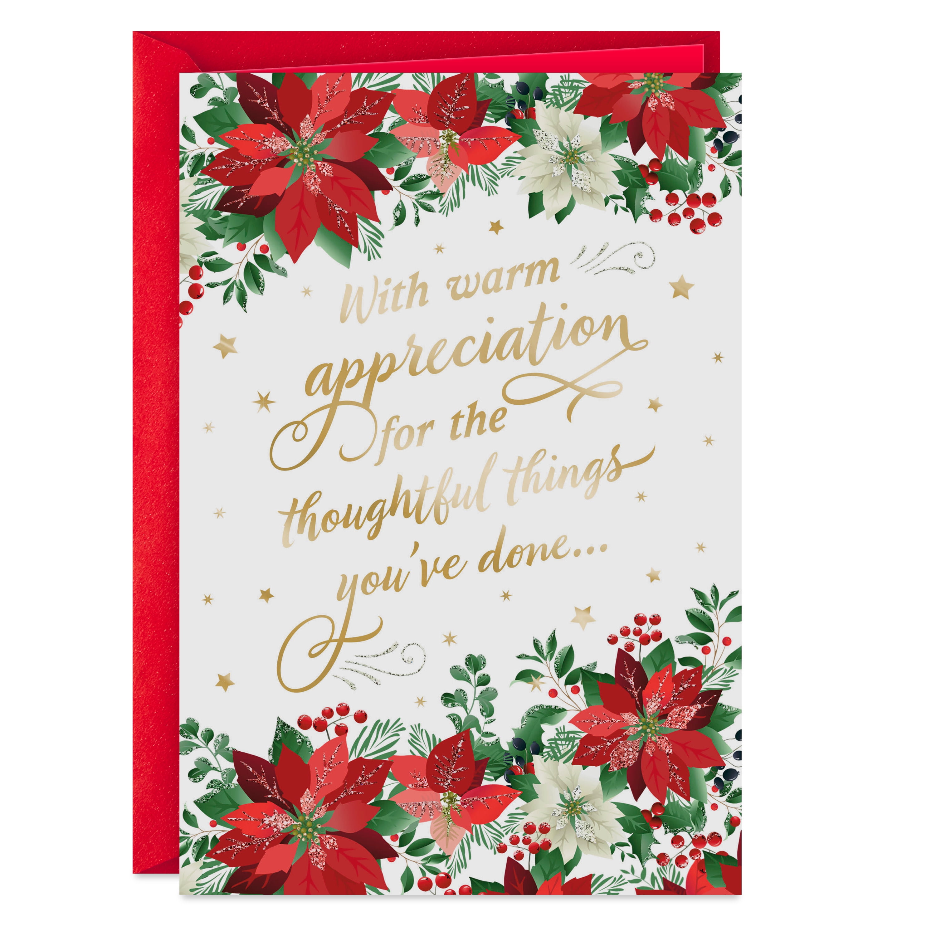 Hallmark Christmas Thank-You Greeting Card (With Warm Appreciation ...