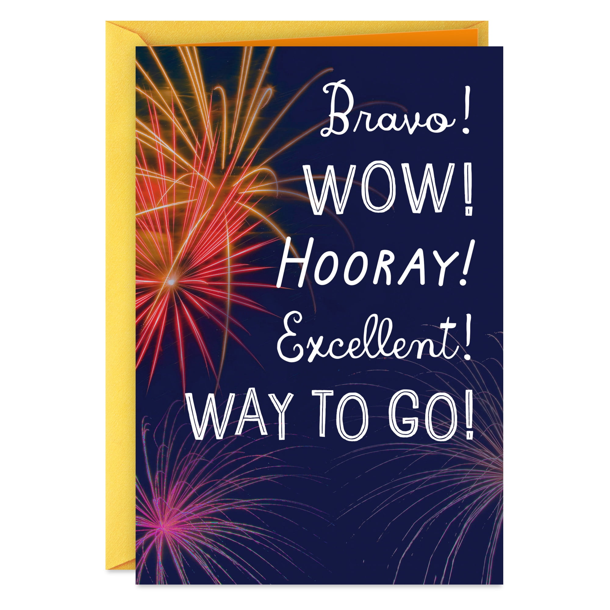 Hallmark Congratulations Card (Way to Go Fireworks) - Walmart.com