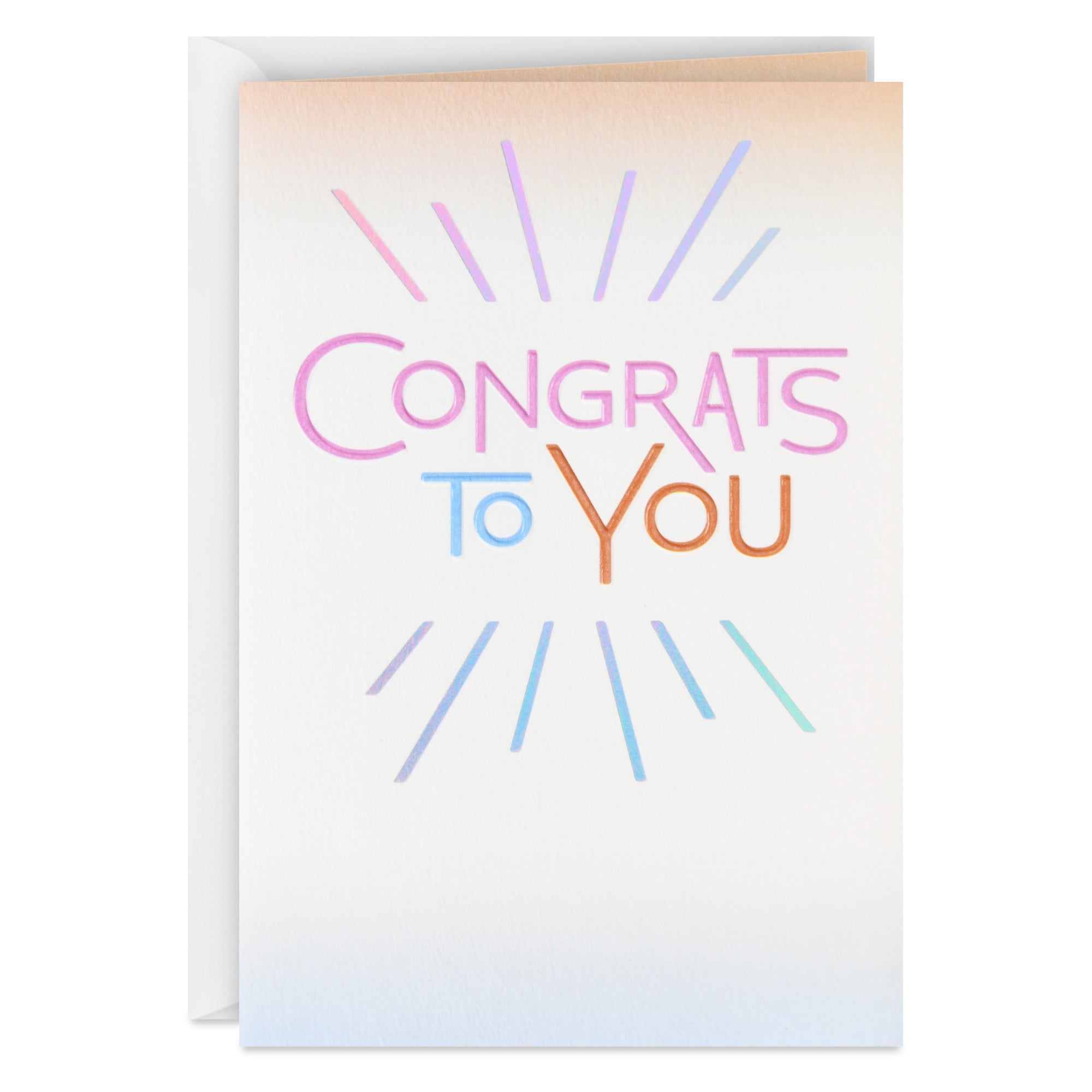 Hallmark Congratulations Card (You Deserve This Happiness) - Walmart.com