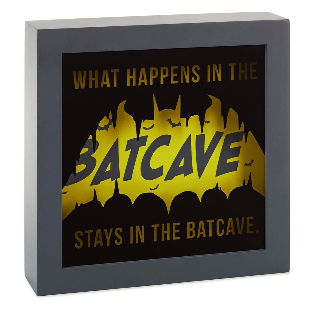 Hallmark DC Comics Batman Batcave 49Framed Light-Up Quote Sign New ...