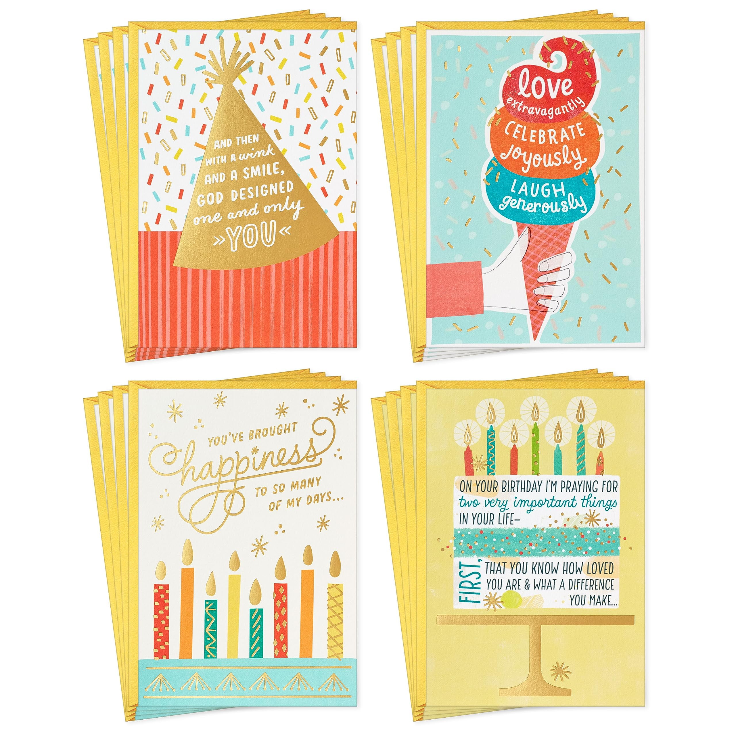 Hallmark Dayspring Religious Birthday Card Assortment SMR(16 Cards with ...