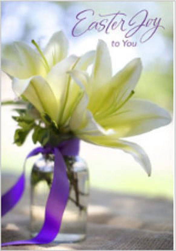 Hallmark Dayspring Religious Easter Cello Cards, White Lily in Glass ...