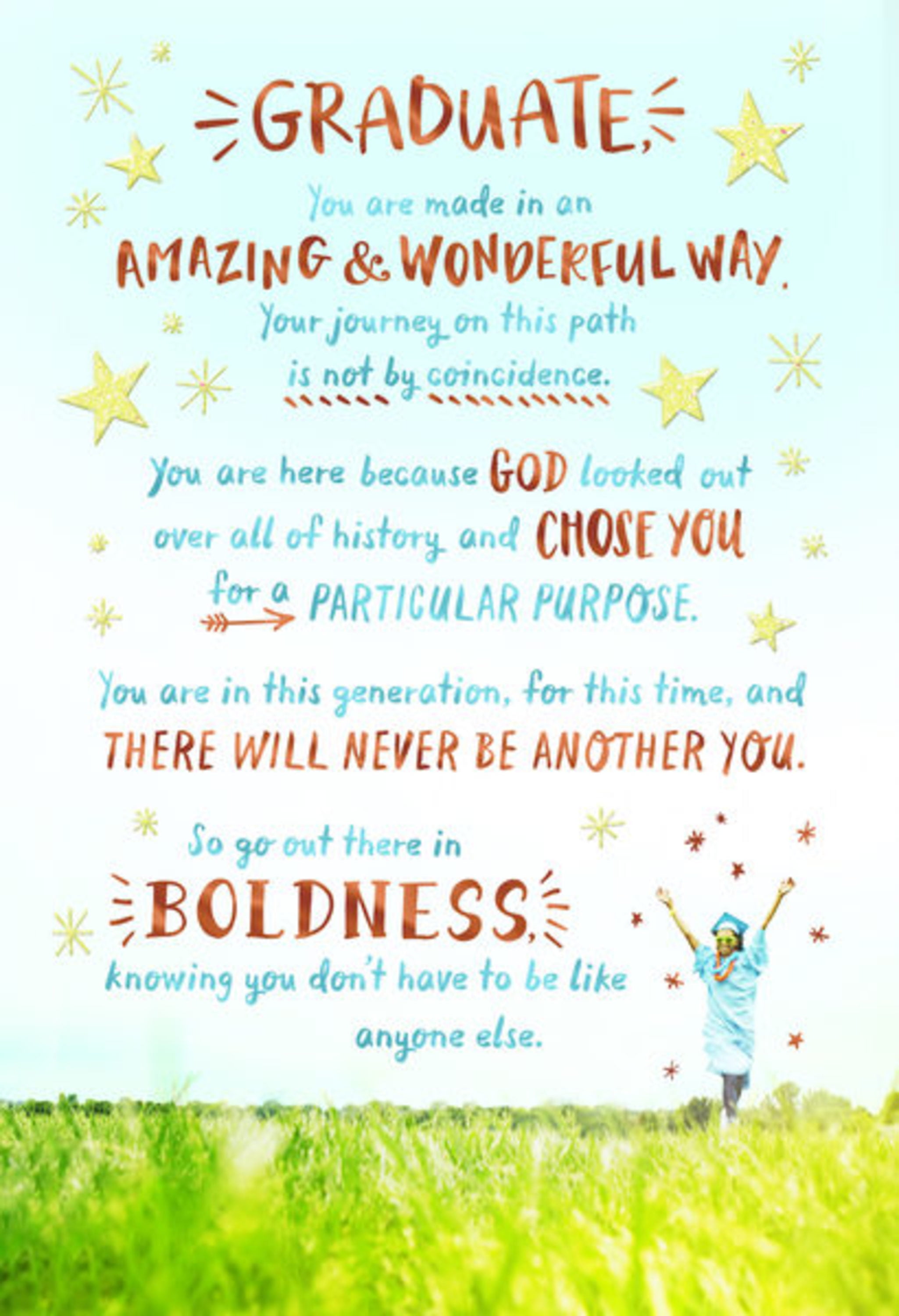 Hallmark Dayspring Religious Graduation Card for Anyone - Grad Rnning ...