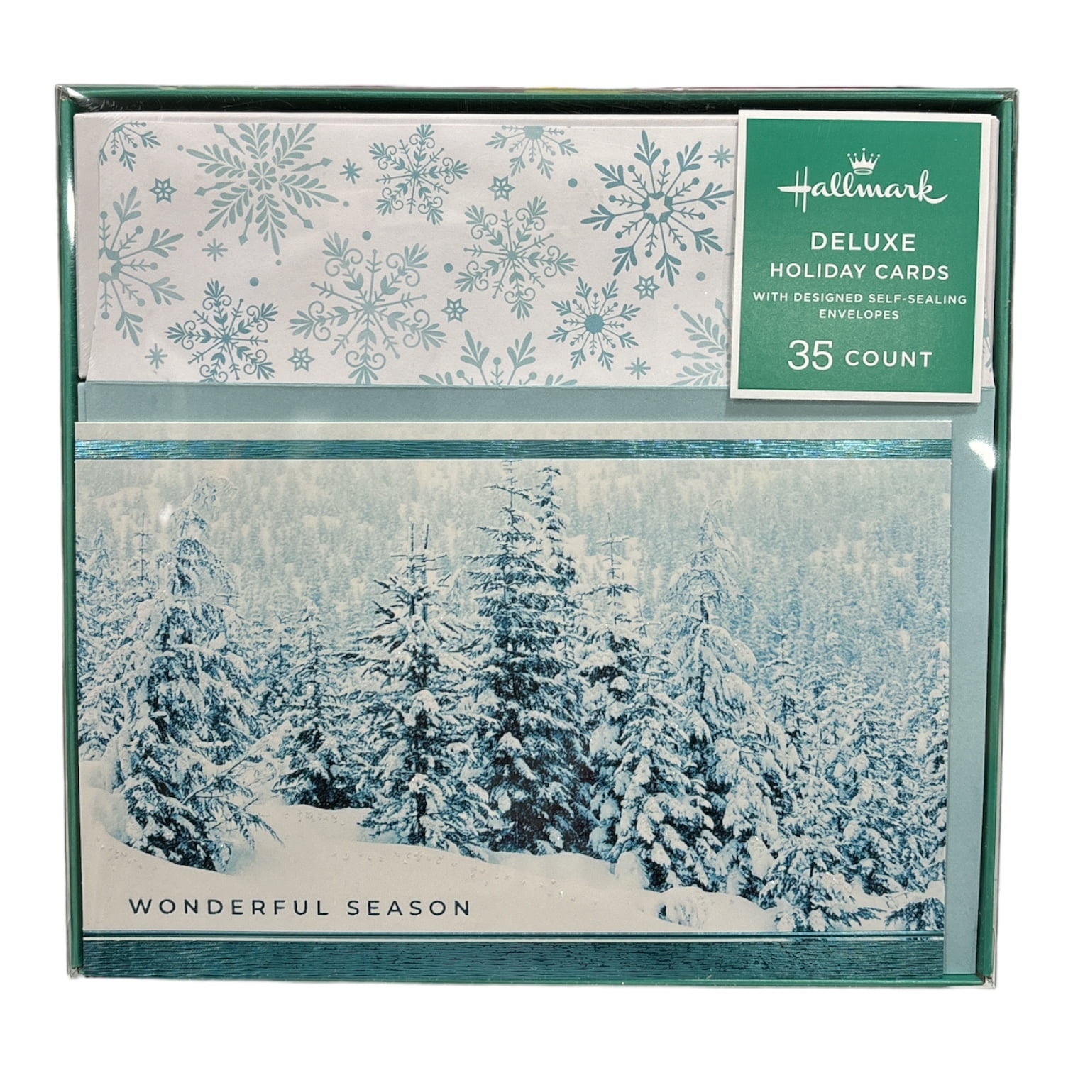 Hallmark Deluxe Holiday Cards with Designed Self-Sealing Envelopes, 35 ...