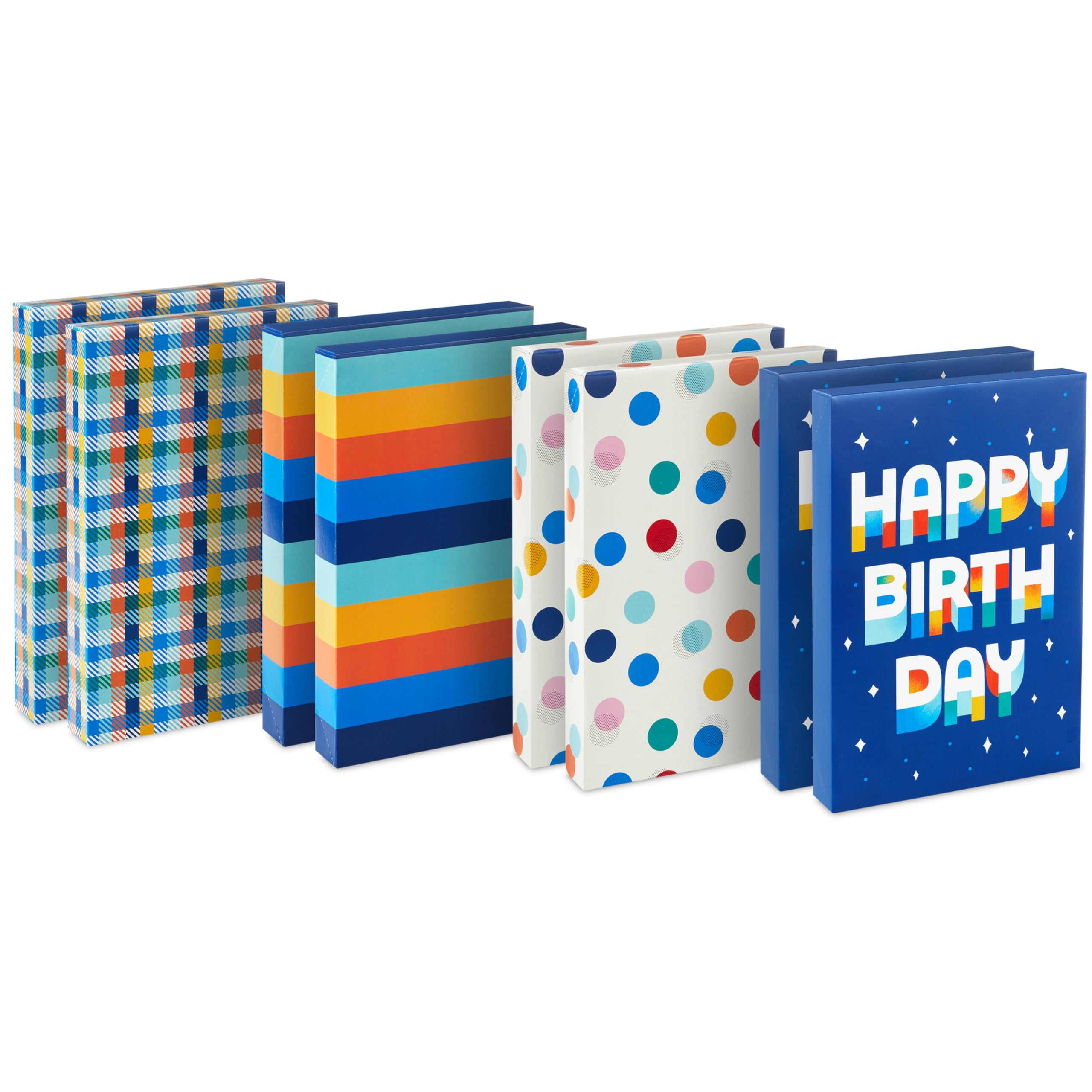 Hallmark Designed Shirt Boxes TSF6 with Lids (8 Boxes: 2 Each of Orange ...