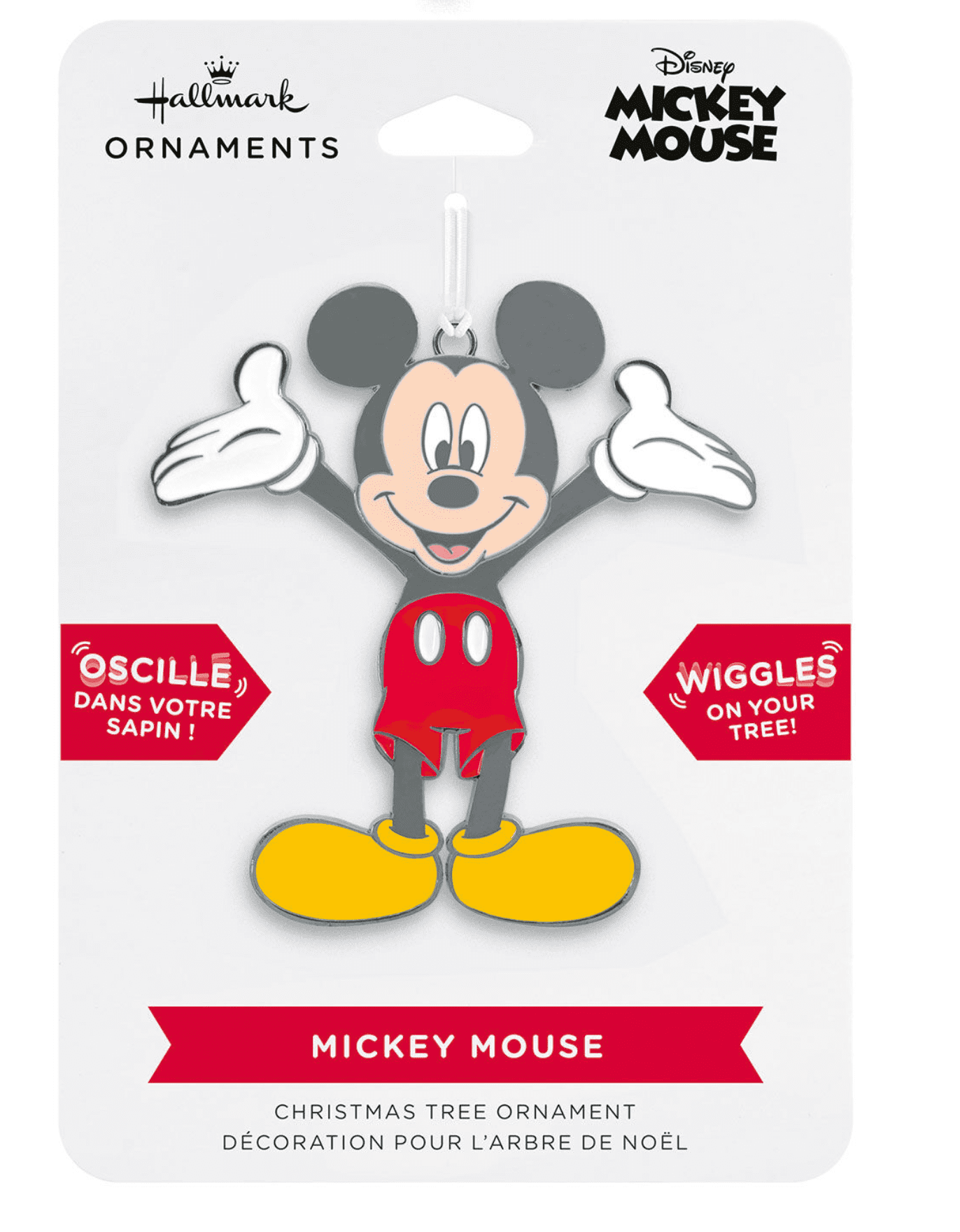 Hallmark Disney Mickey Moving Metal Christmas Ornament New with Card ...