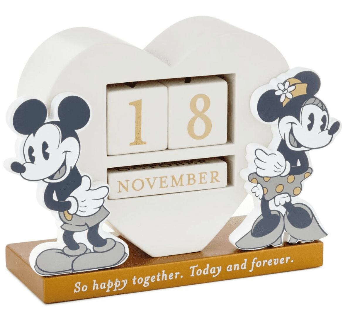 Hallmark Disney Mickey and Minnie Happy Together Perpetual Calendar New ...