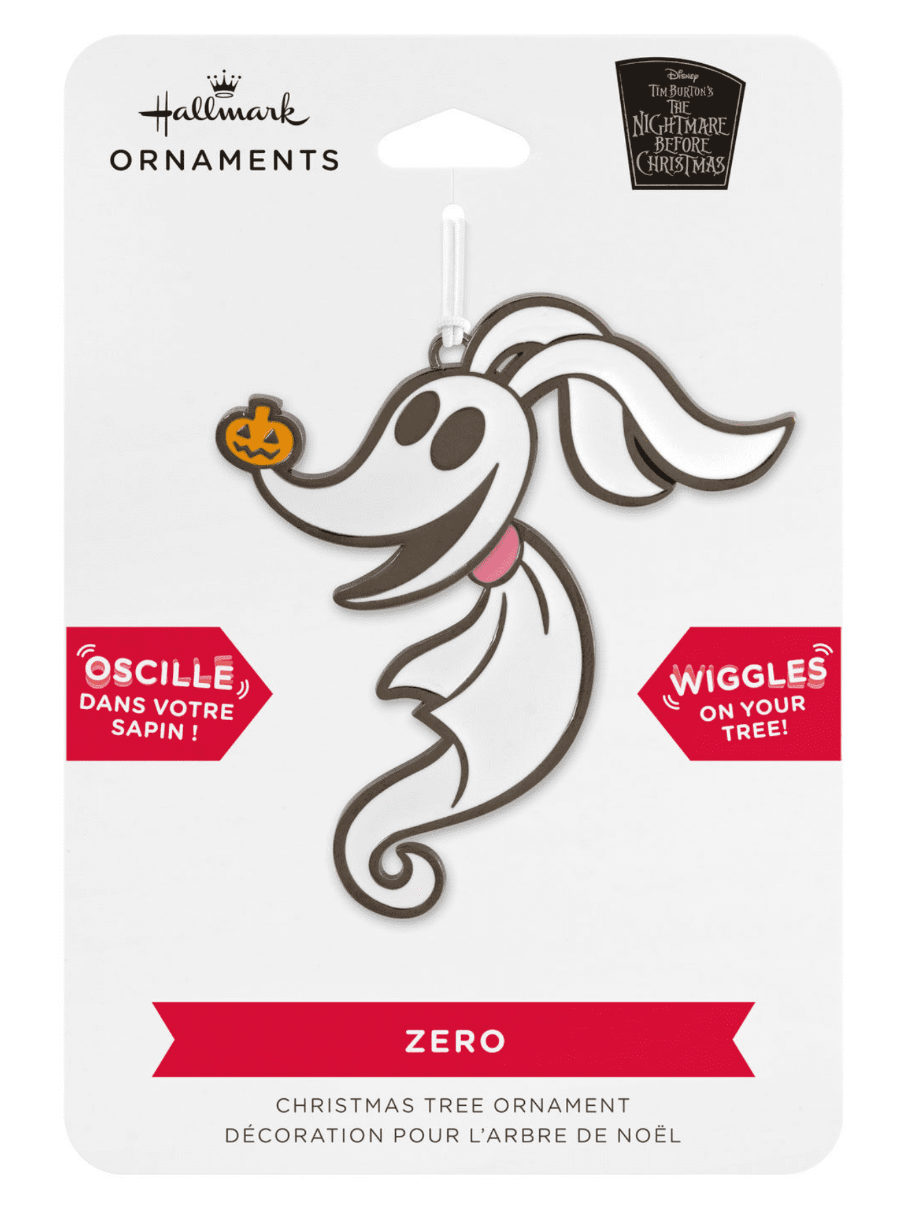 Hallmark Disney Nightmare Before Christmas Zero Moving Metal Ornament ...