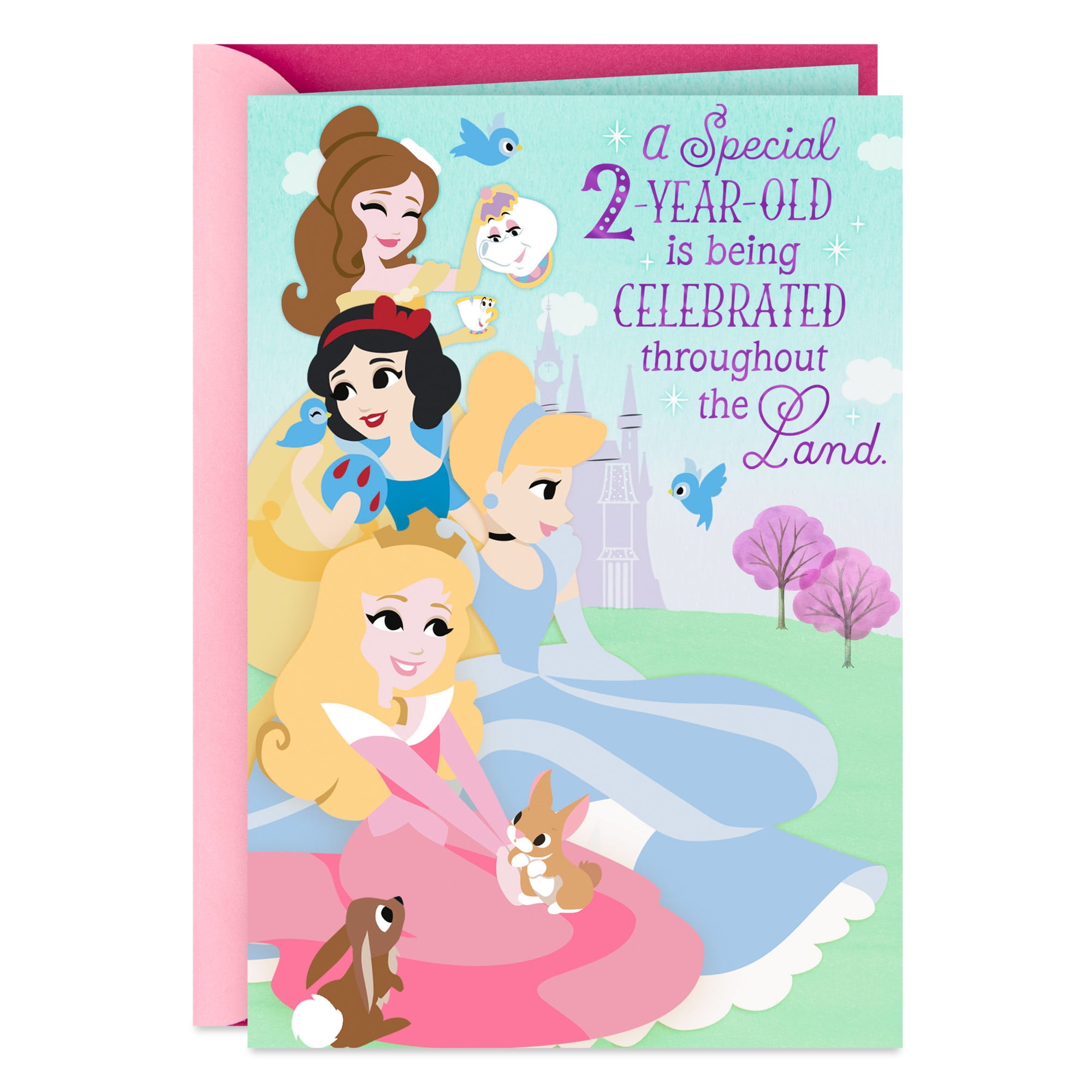 Hallmark Disney Princess Second Birthday Card for Girl (The Most ...