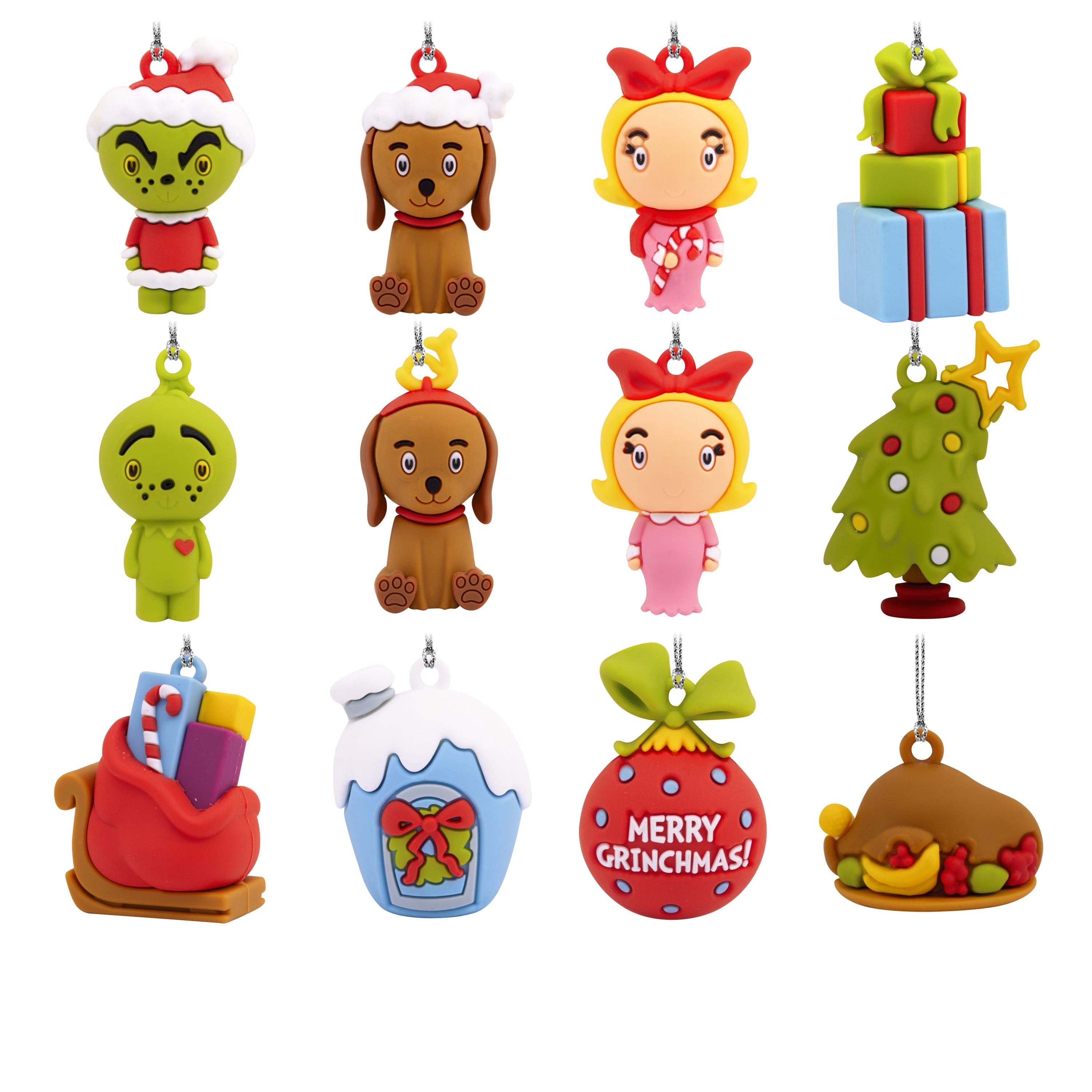 Hallmark Dr. Seuss Grinch Countdown Advent Calendar Paper Tree Set with ...