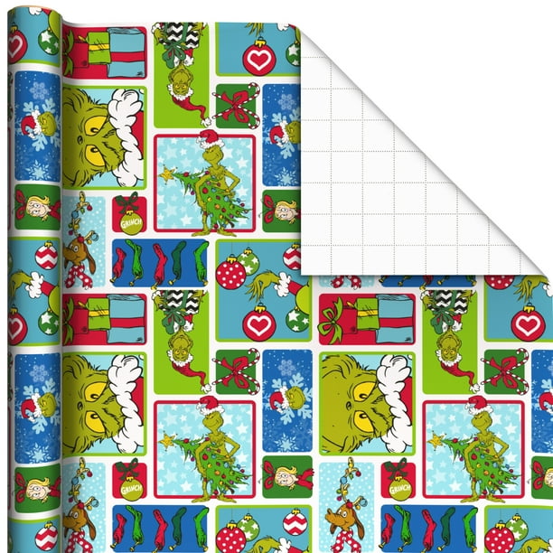 Hallmark Dr. Seuss Grinch Christmas 40 In. Wrapping Paper Roll with ...