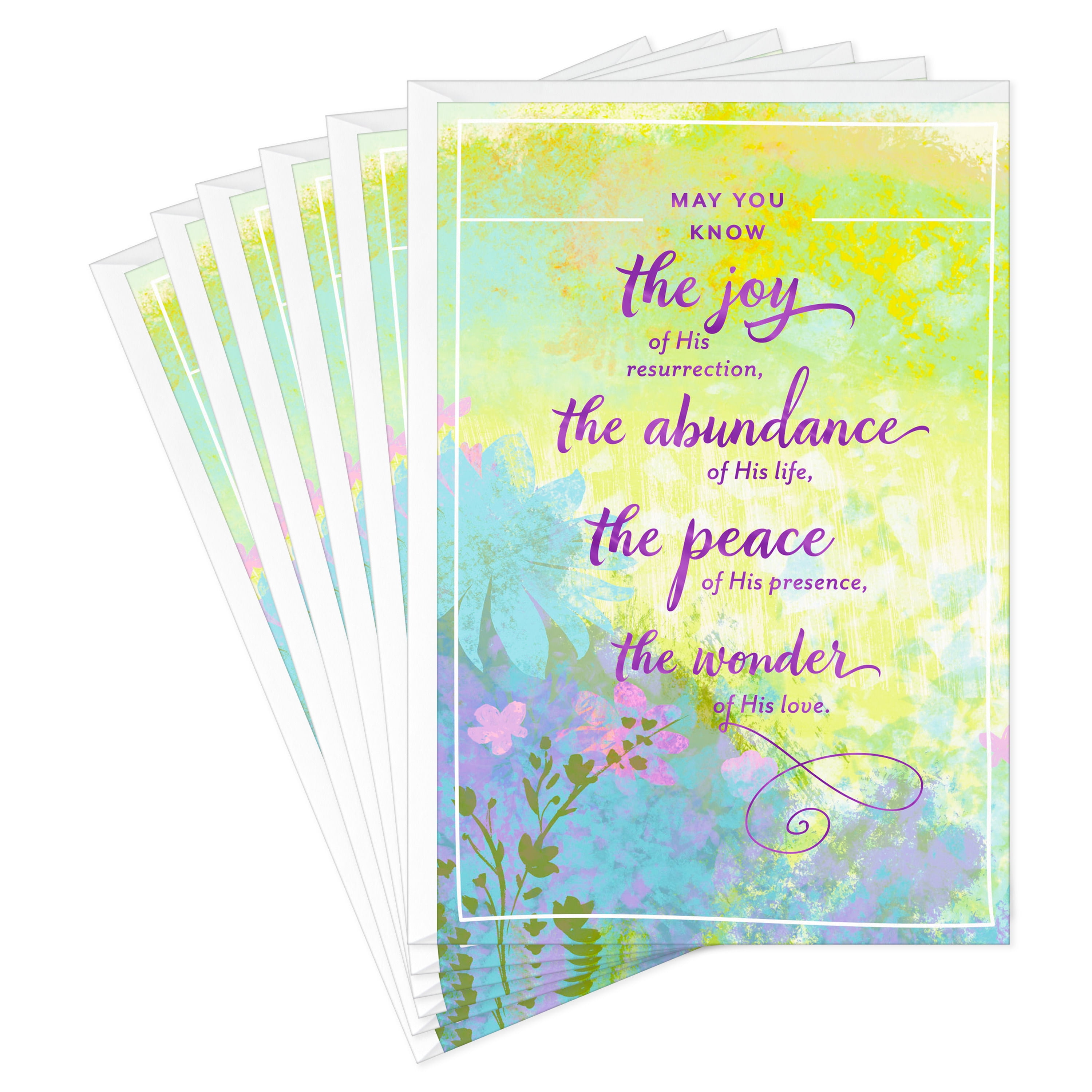 DaySpring Religious Easter Cards (Abstract Floral), Pack of 6 - Walmart.com