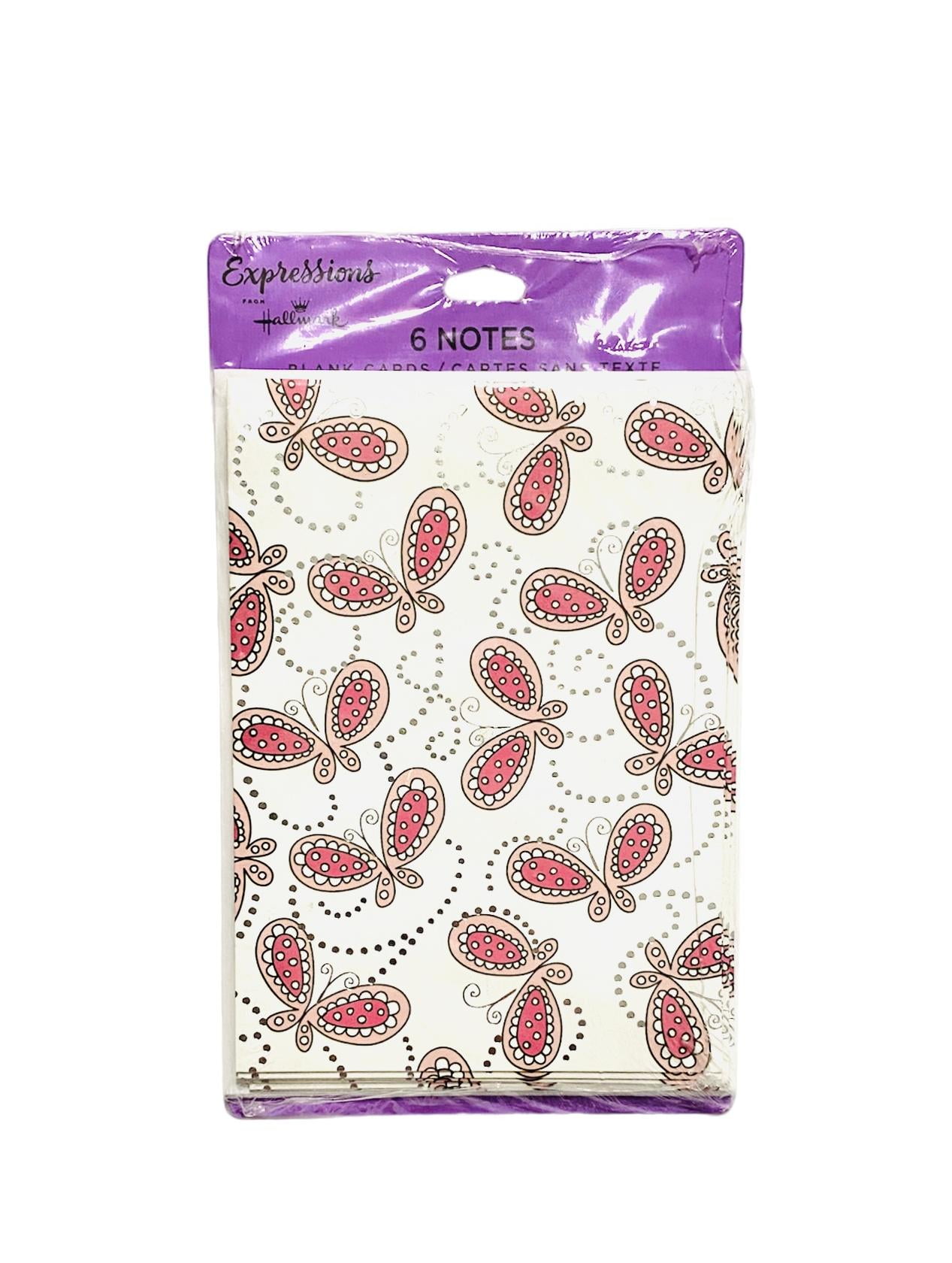 Hallmark Expressions Butterfly Blank Notes - 6 Notes - Walmart.com