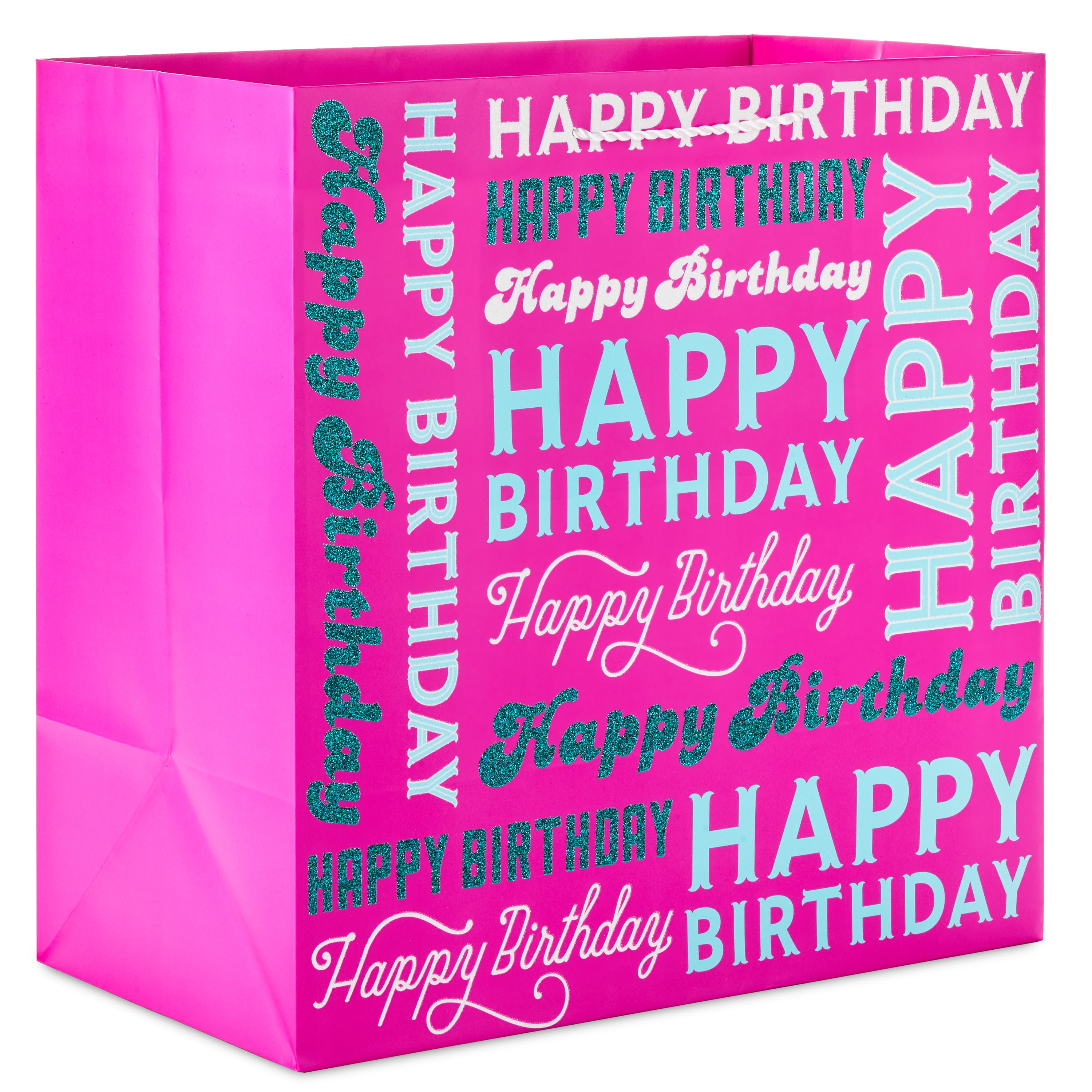 Hallmark Extra-Deep Birthday Gift Bag (Lettering on Pink) - Walmart.com