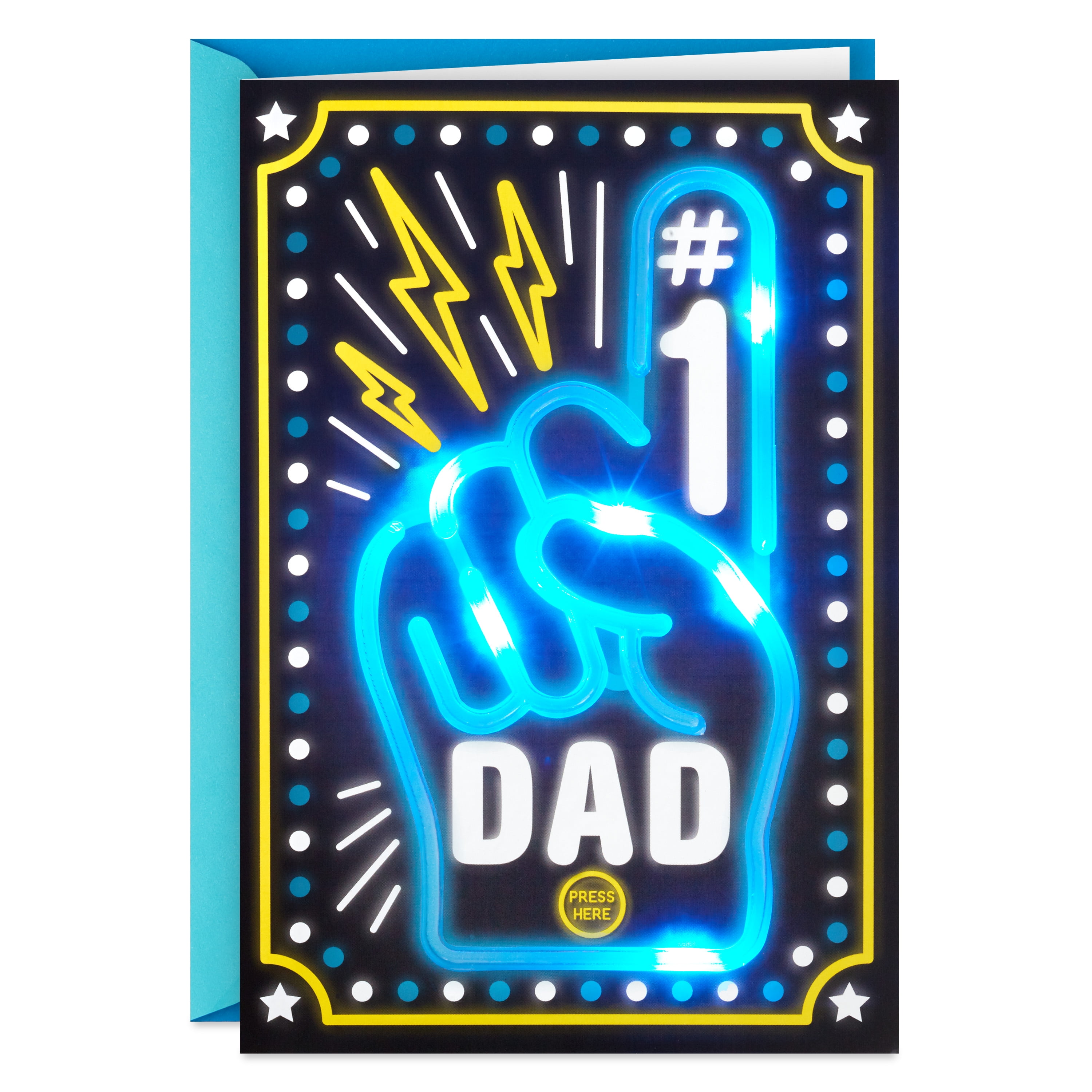 Hallmark Father's Day Greeting Card #1 Dad Neon Sign - Walmart.com