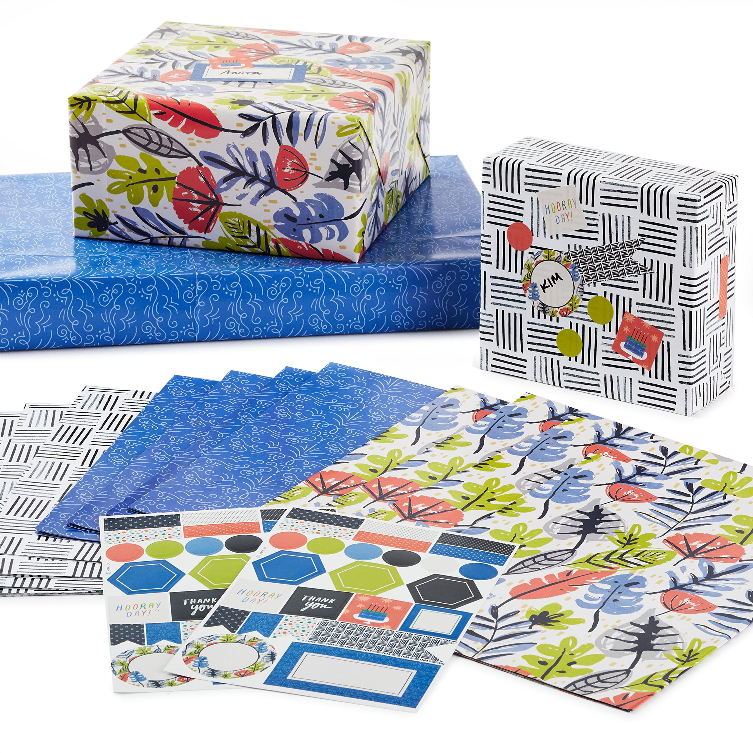 Hallmark Flat Wrapping AJH3 Paper Sheets for Birthdays, Graduations ...