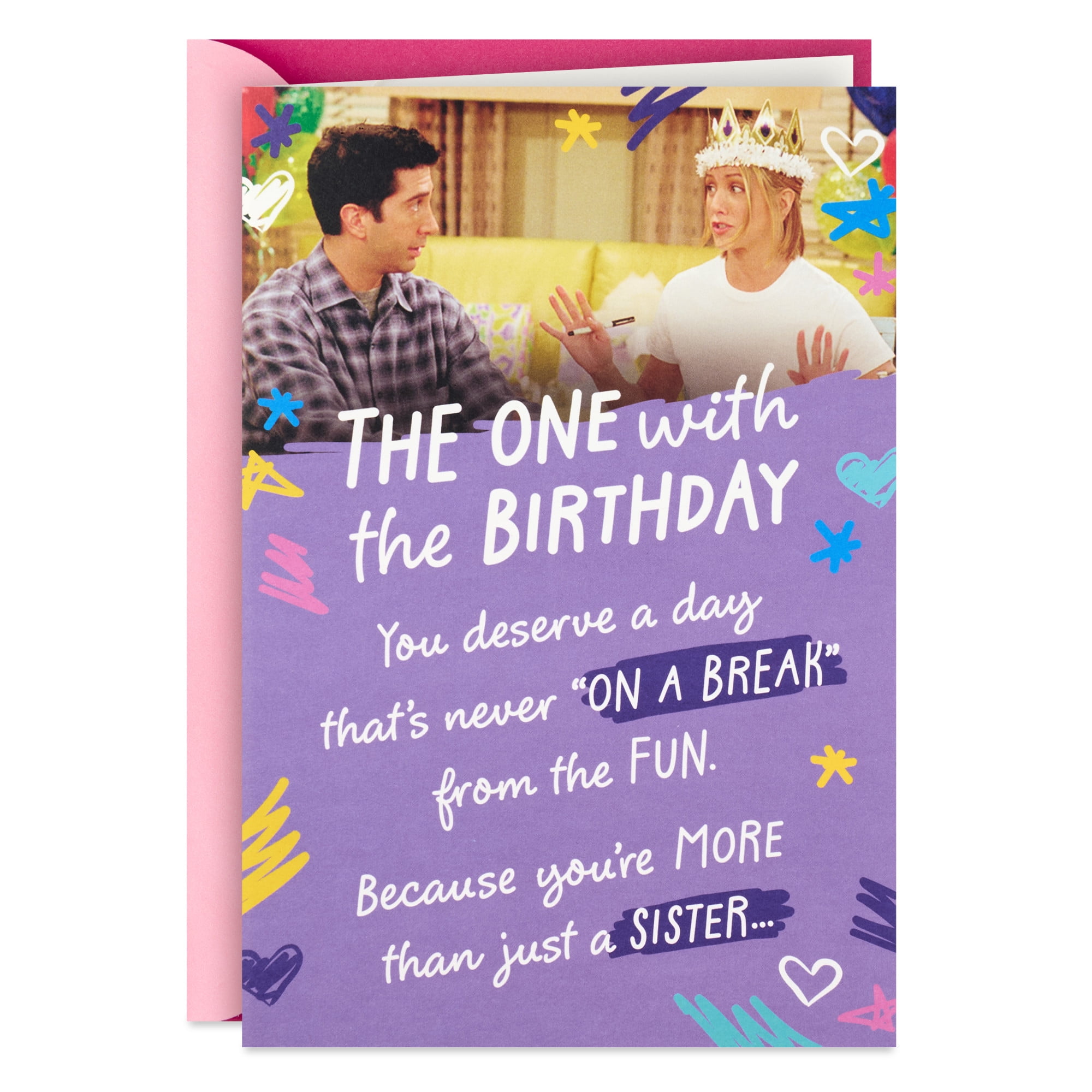 Hallmark Friends Funny Pop-Up Birthday Card for Sister (The One with ...