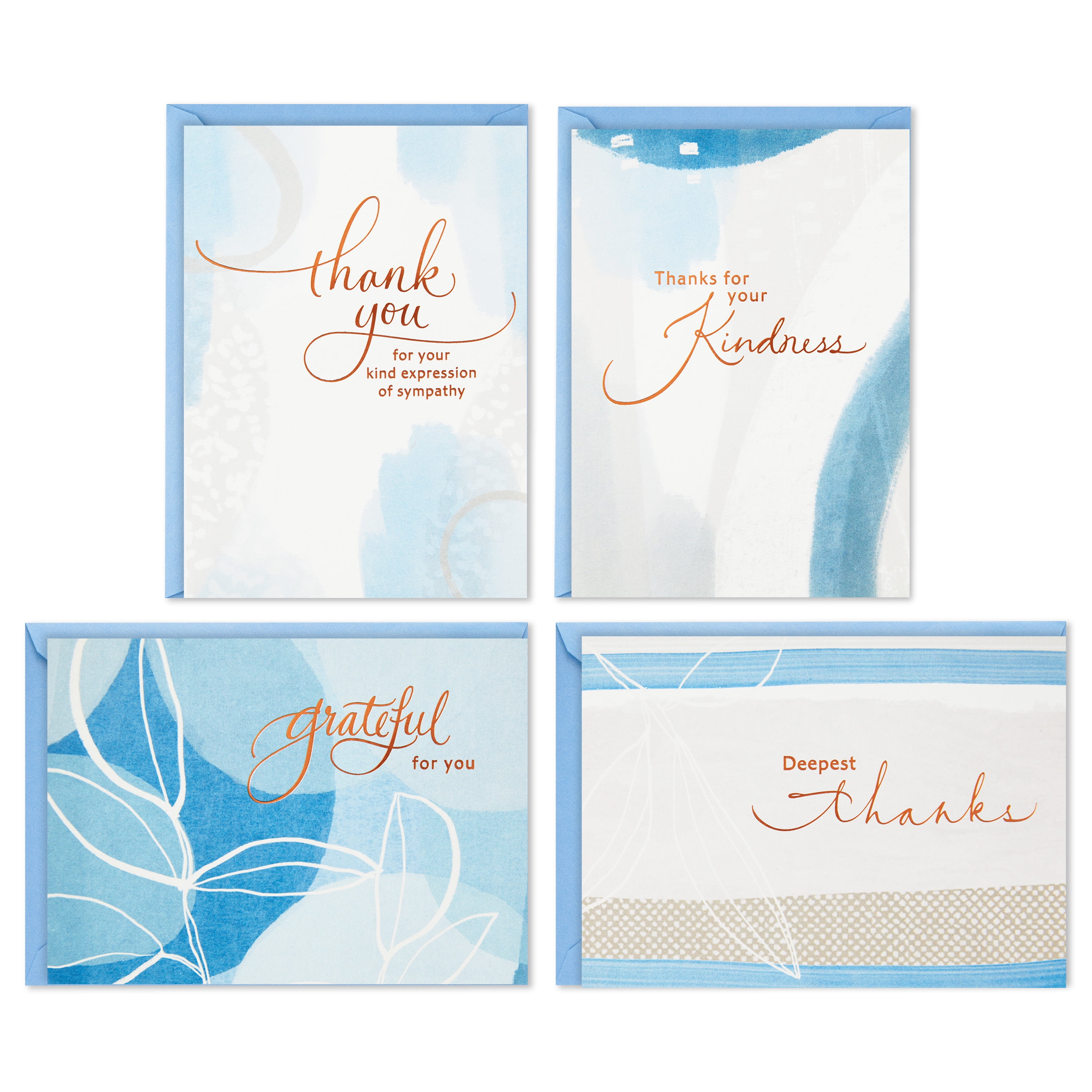 Hallmark Funeral Thank You Cards, Abstract Watercolor (24 Thank You for ...