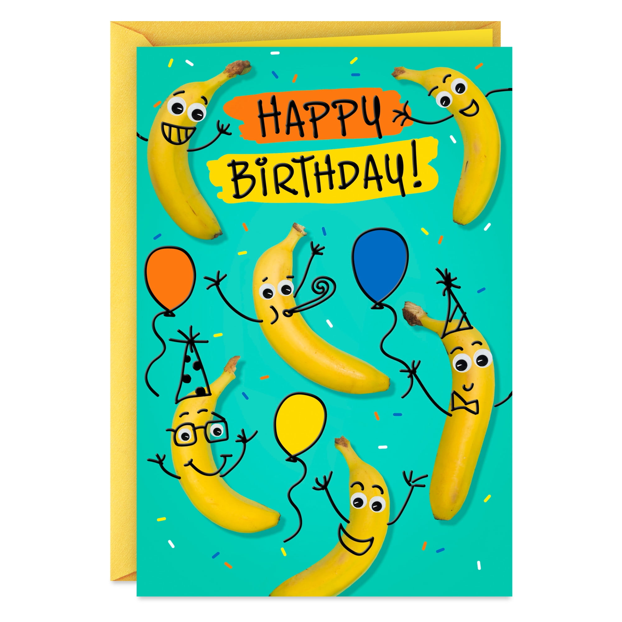 Hallmark Funny Birthday Card From All (Bananas and Balloons) - Walmart.com