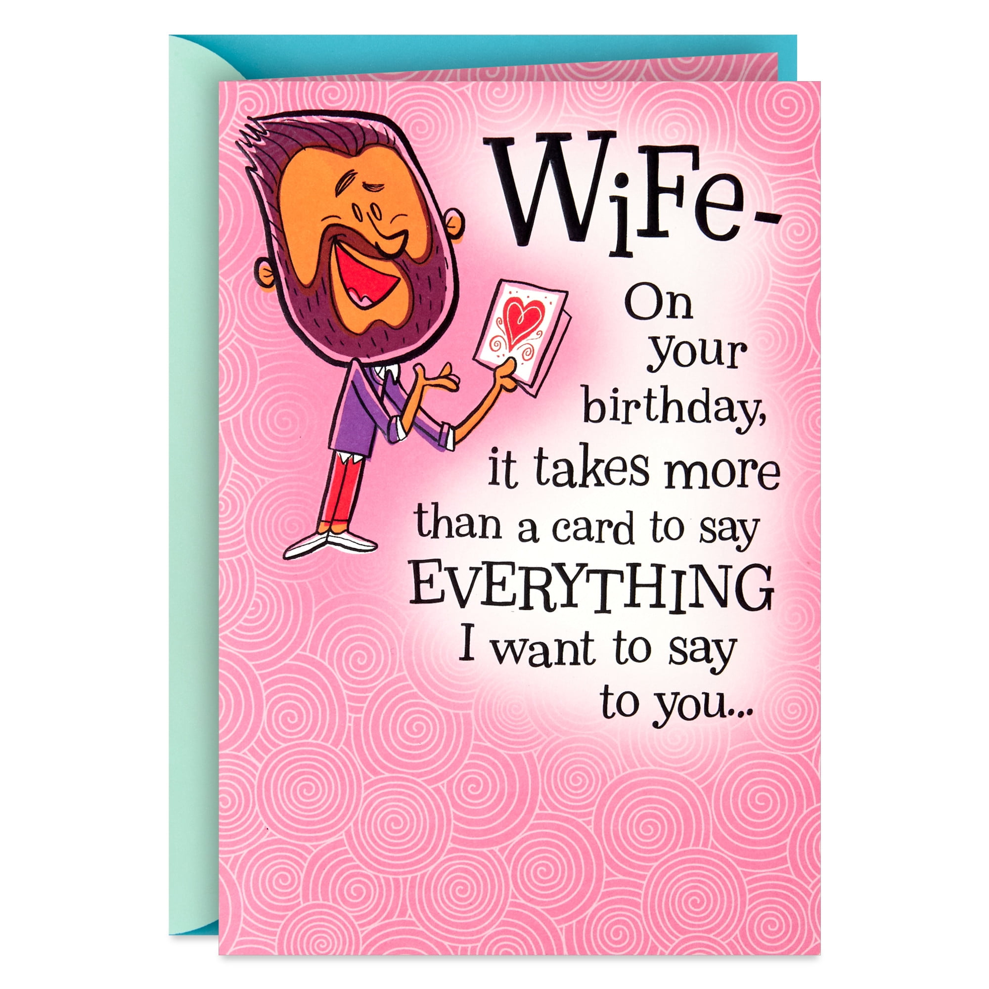Hallmark Funny Birthday Card for Wife (Everything I Want to Say to You ...