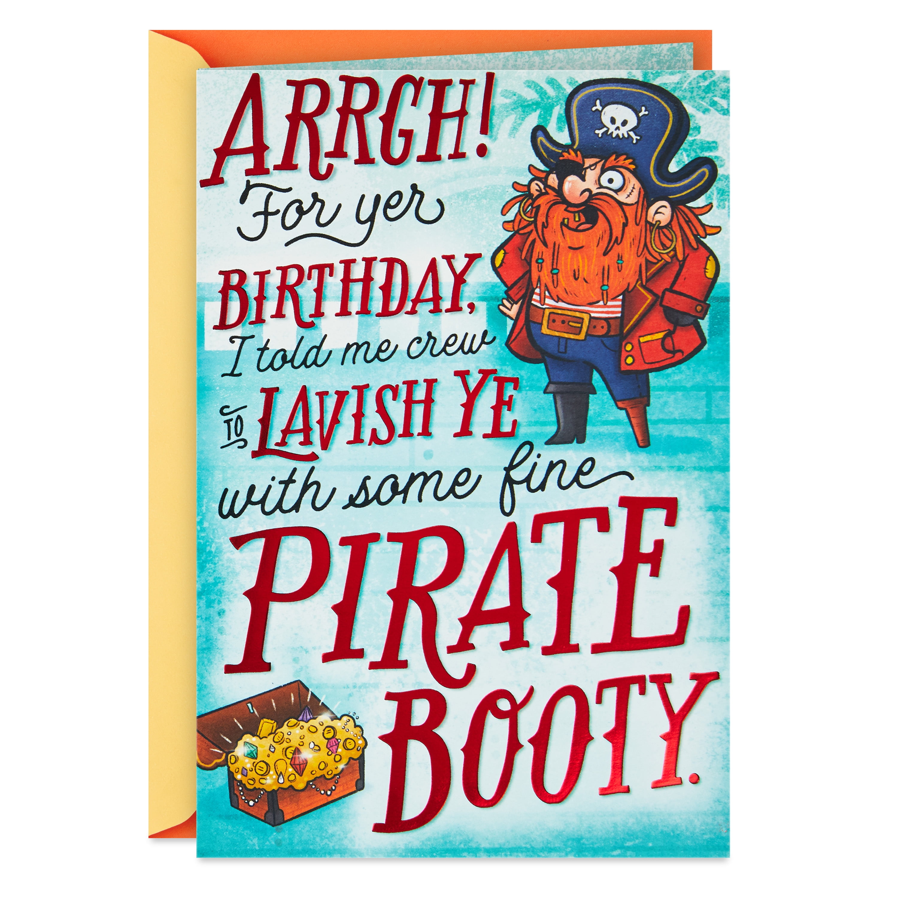 Hallmark Funny Birthday Greeting Card (Pirate Booty) - Walmart.com