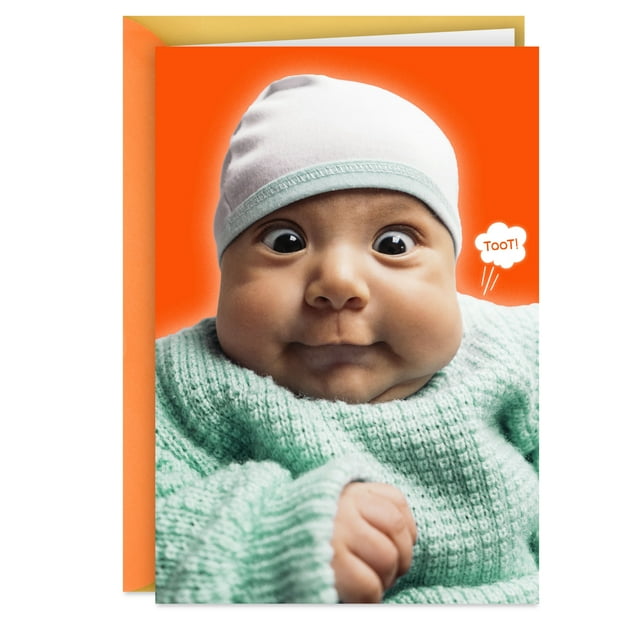Hallmark Funny Birthday Greeting Card (Tooting Baby) - Walmart.com