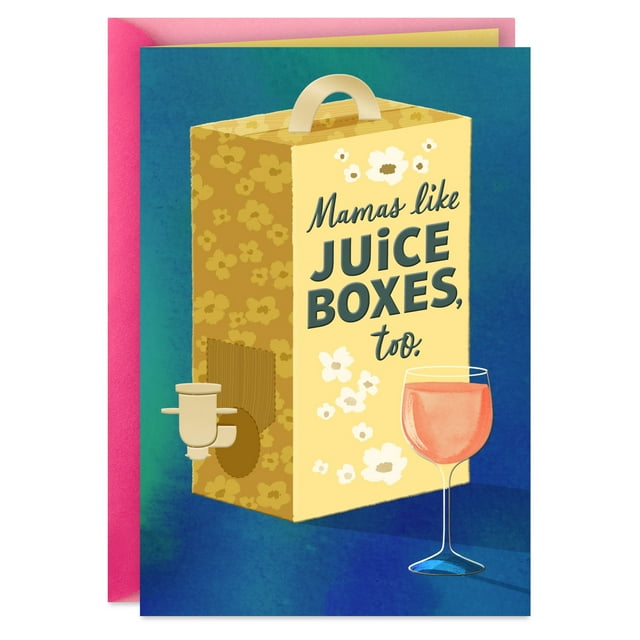 Hallmark Funny Mothers Day Card Mamas Happy Juice Wine Box