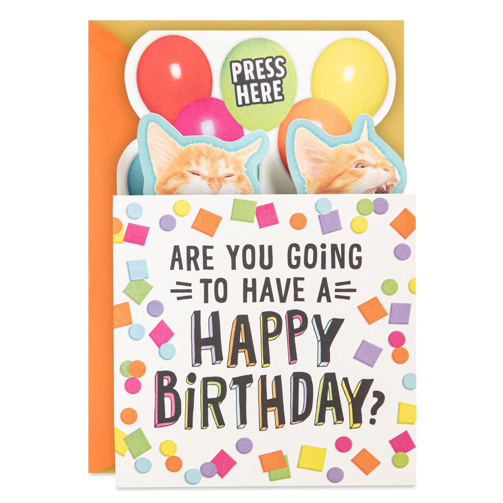 Hallmark Funny Musical Pop-Up Birthday Card (Singing Cats) - Walmart.com