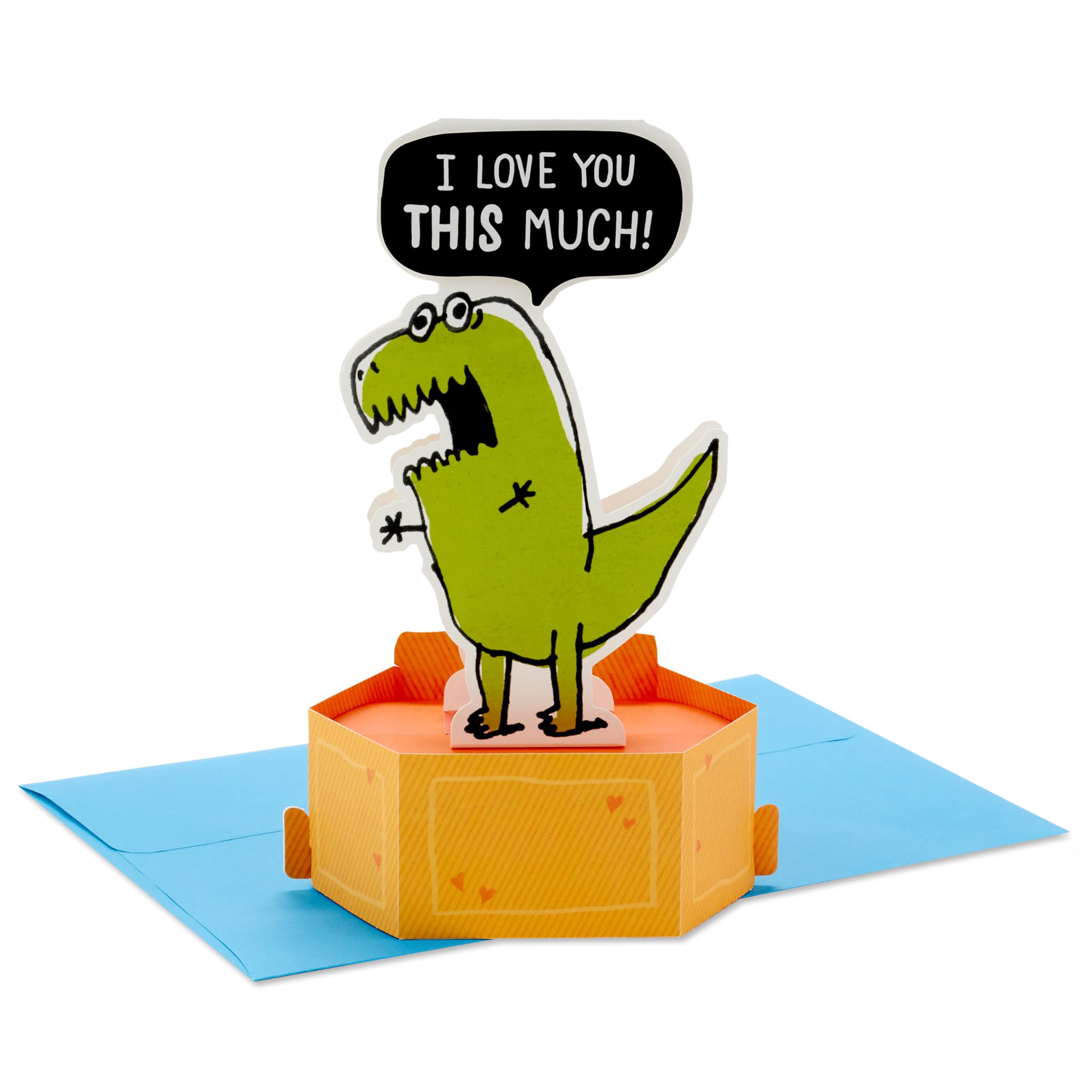 Hallmark Funny Pop Up Birthday Card SMR(Dinosaur T-Rex) Paper Wonder ...