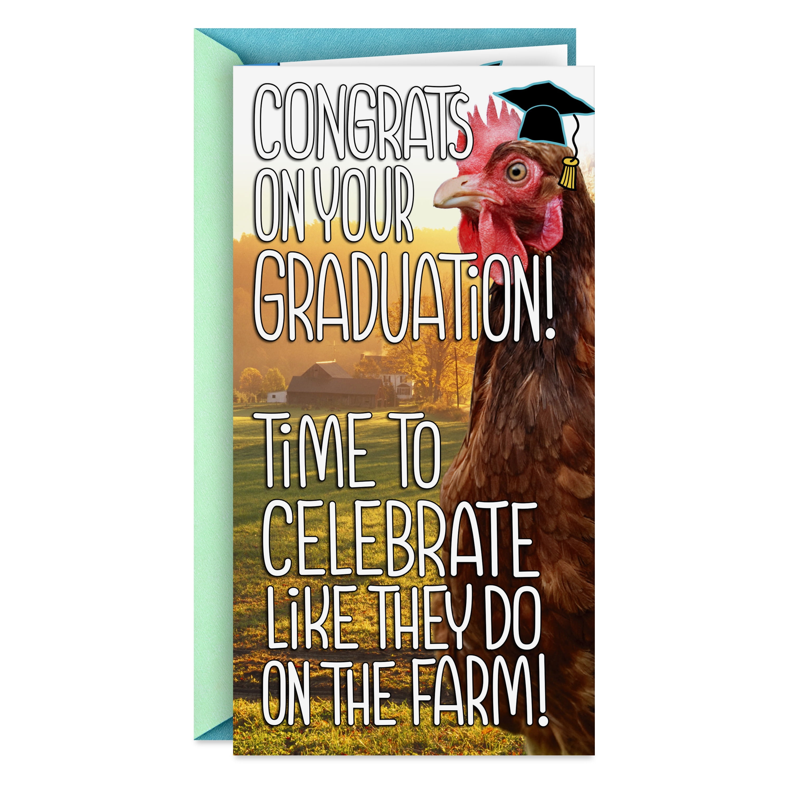 Hallmark Funny Pop-up Money Holder Graduation Greeting Card (Buck, Buck ...