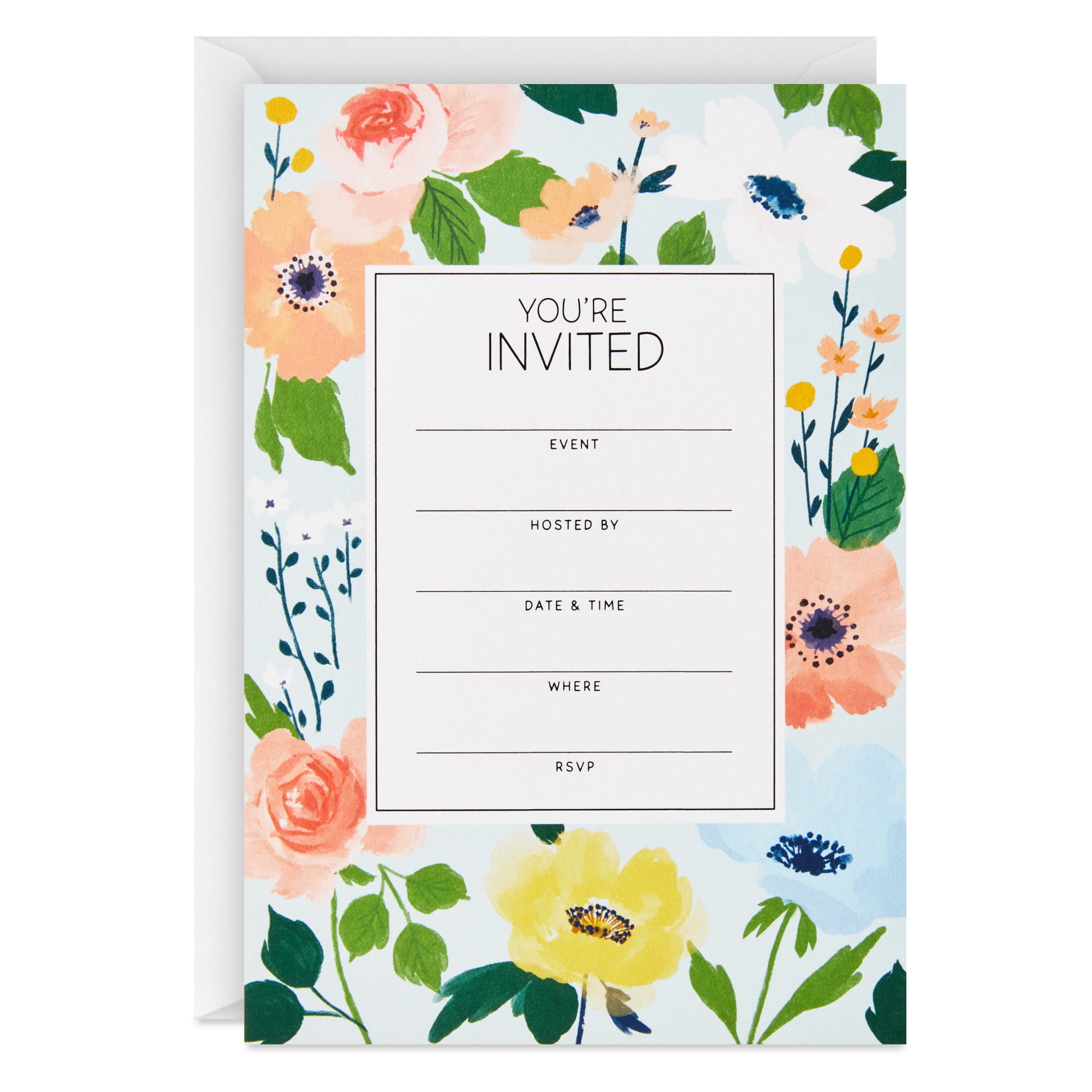 Hallmark General Invitation (Invitation Elegant Floral) - Walmart.com