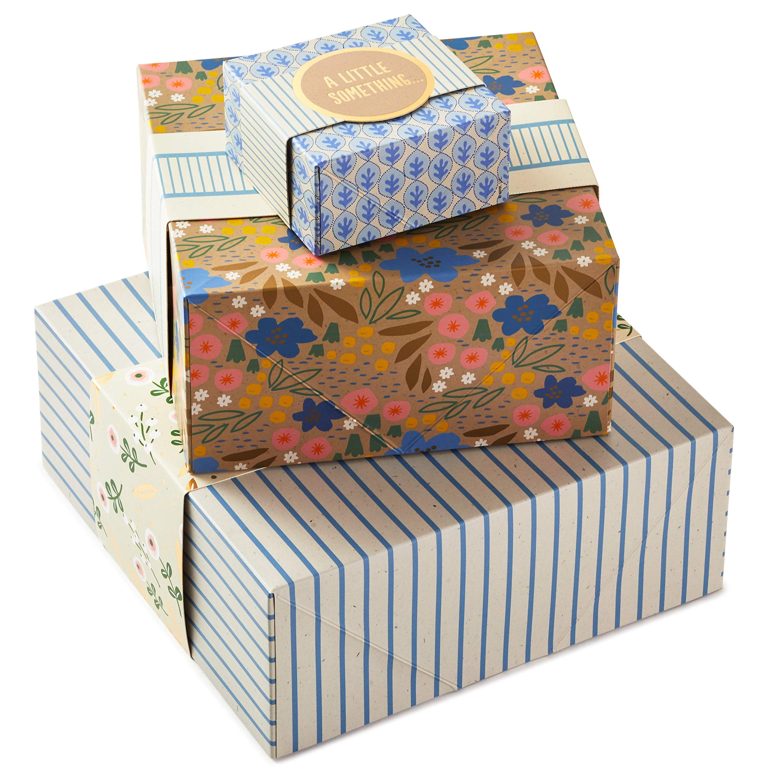 Hallmark Gift Boxes 3-Pack Assorted Sizes (Flowers and Stripes) for ...