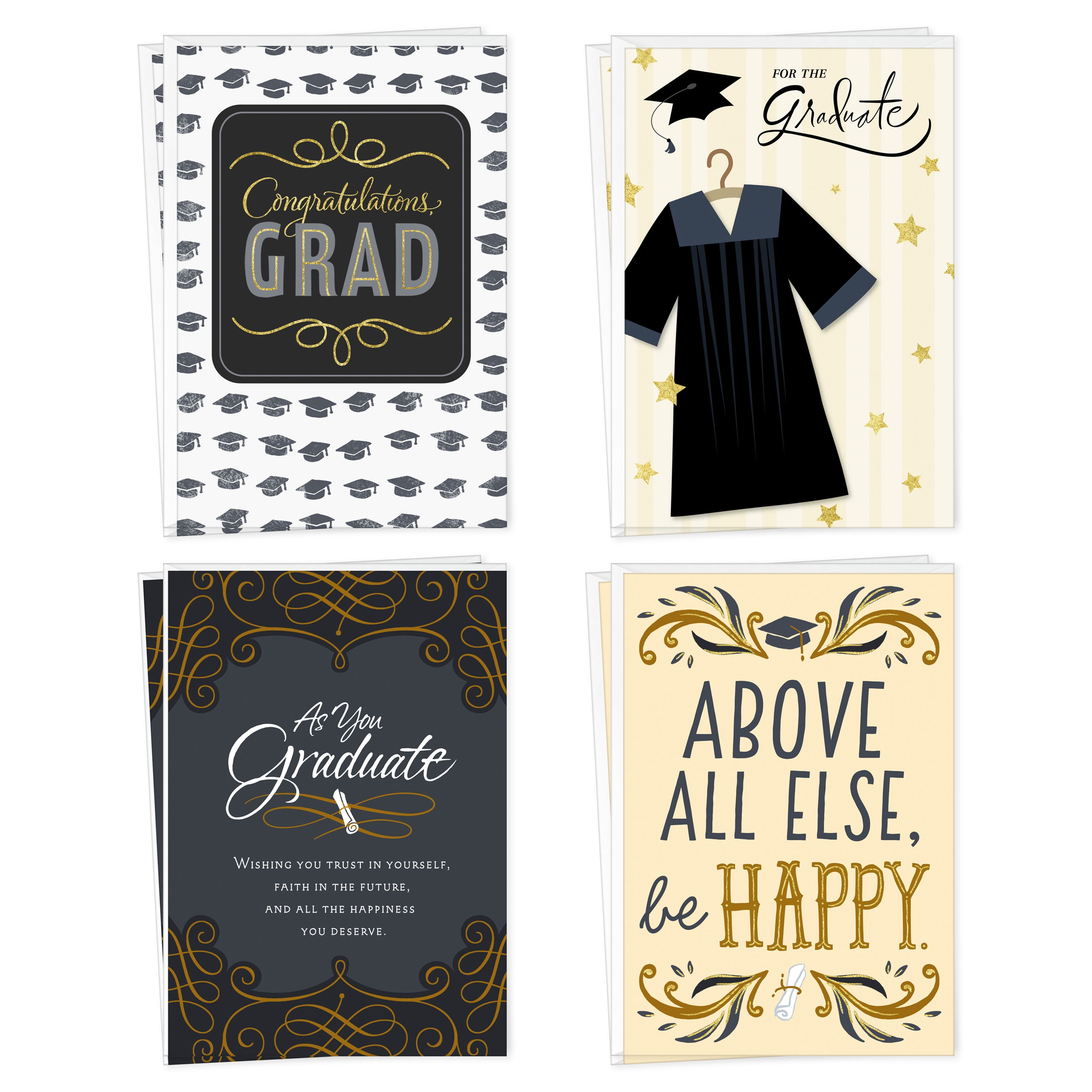Hallmark Graduation Cards Assortment, For the Graduate (8 Cards with ...
