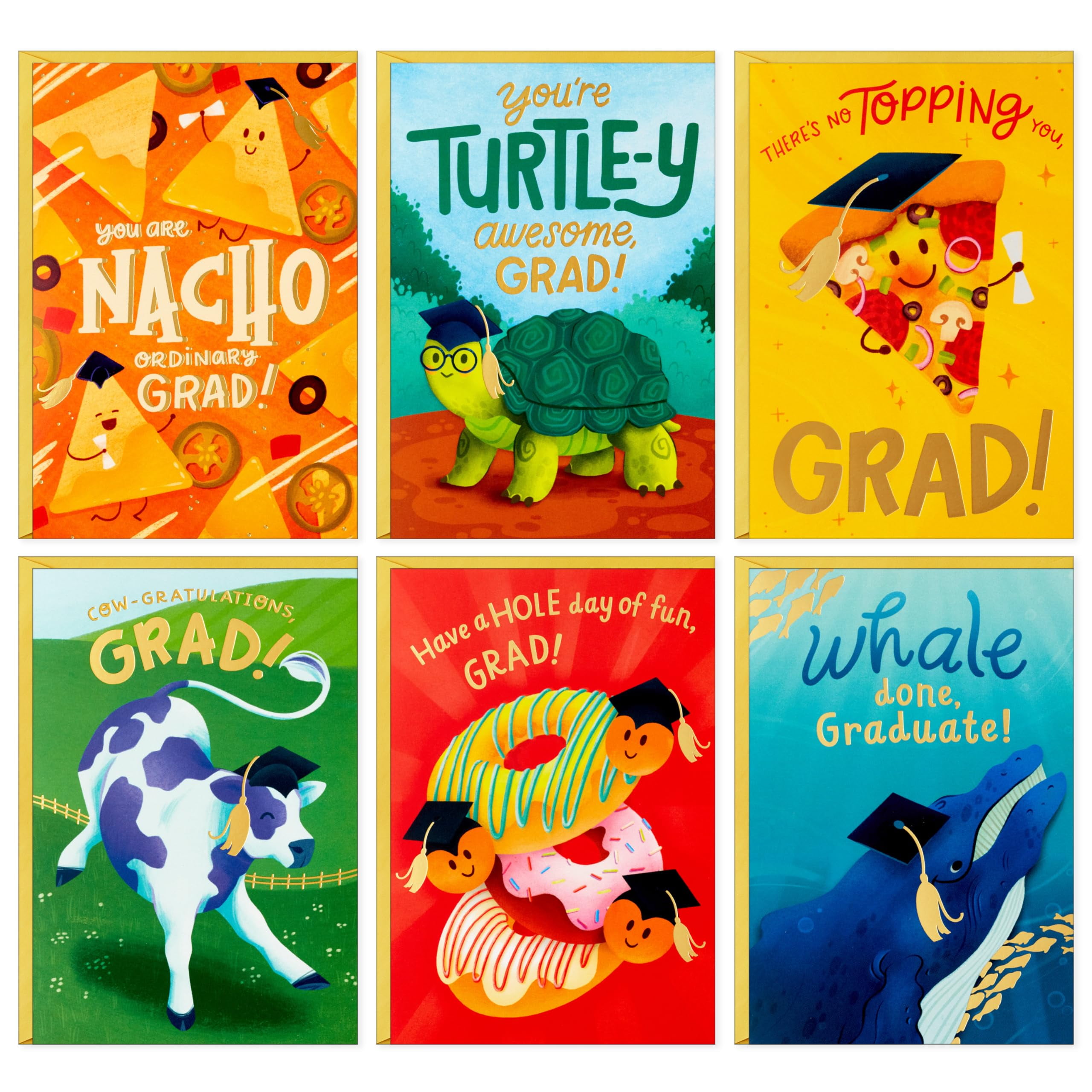 Hallmark Graduation Cards Bulk Assortment 36 Count Cartoon Multicolor ...