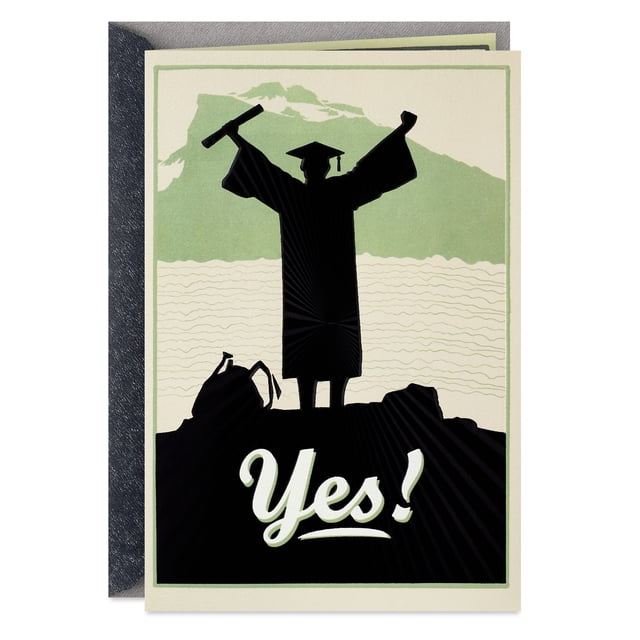 Hallmark Graduation Greeting Card (Yes! Grad Silhouette) - Walmart ...