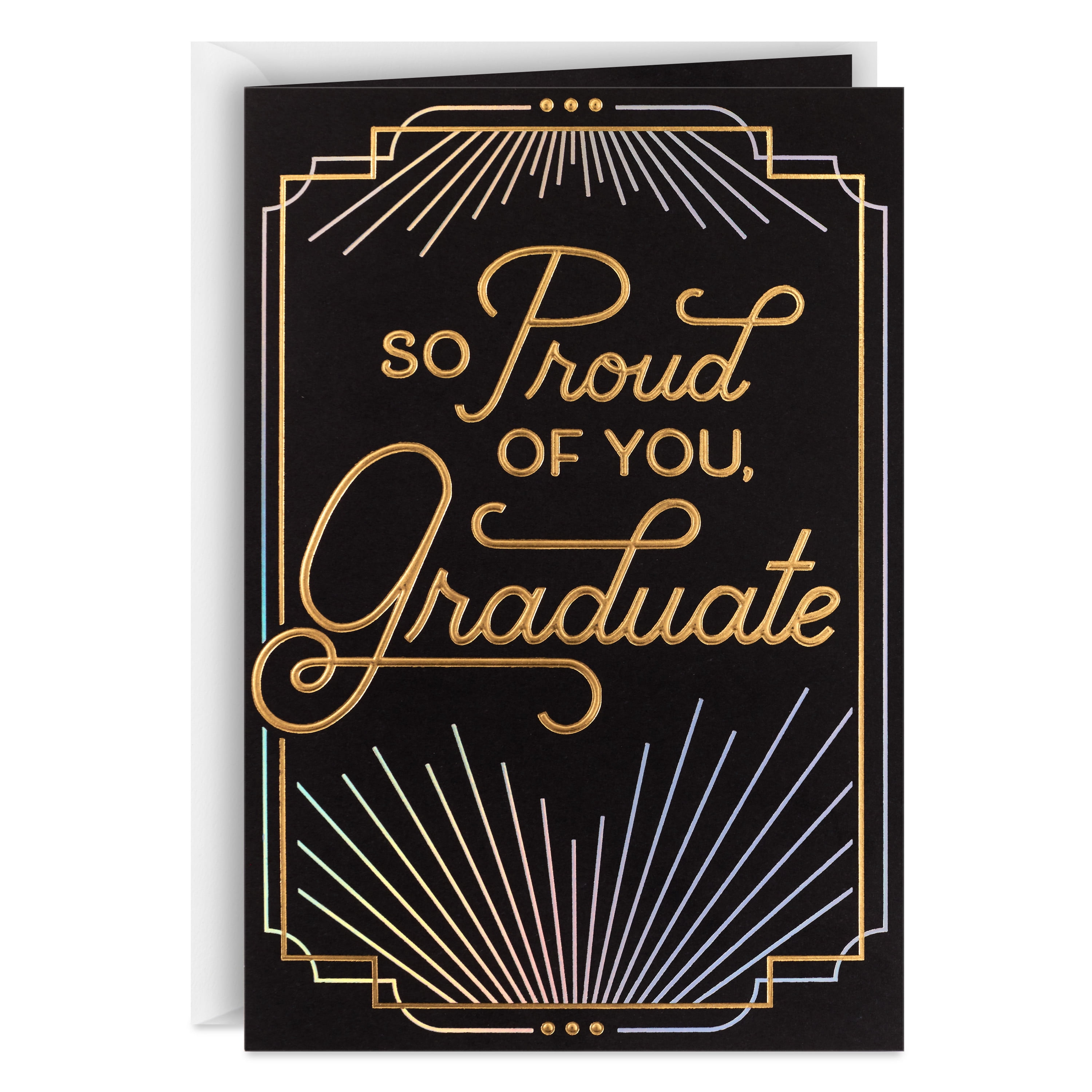 Hallmark Graduation Greeting Card (so Proud of You Gold and Black ...