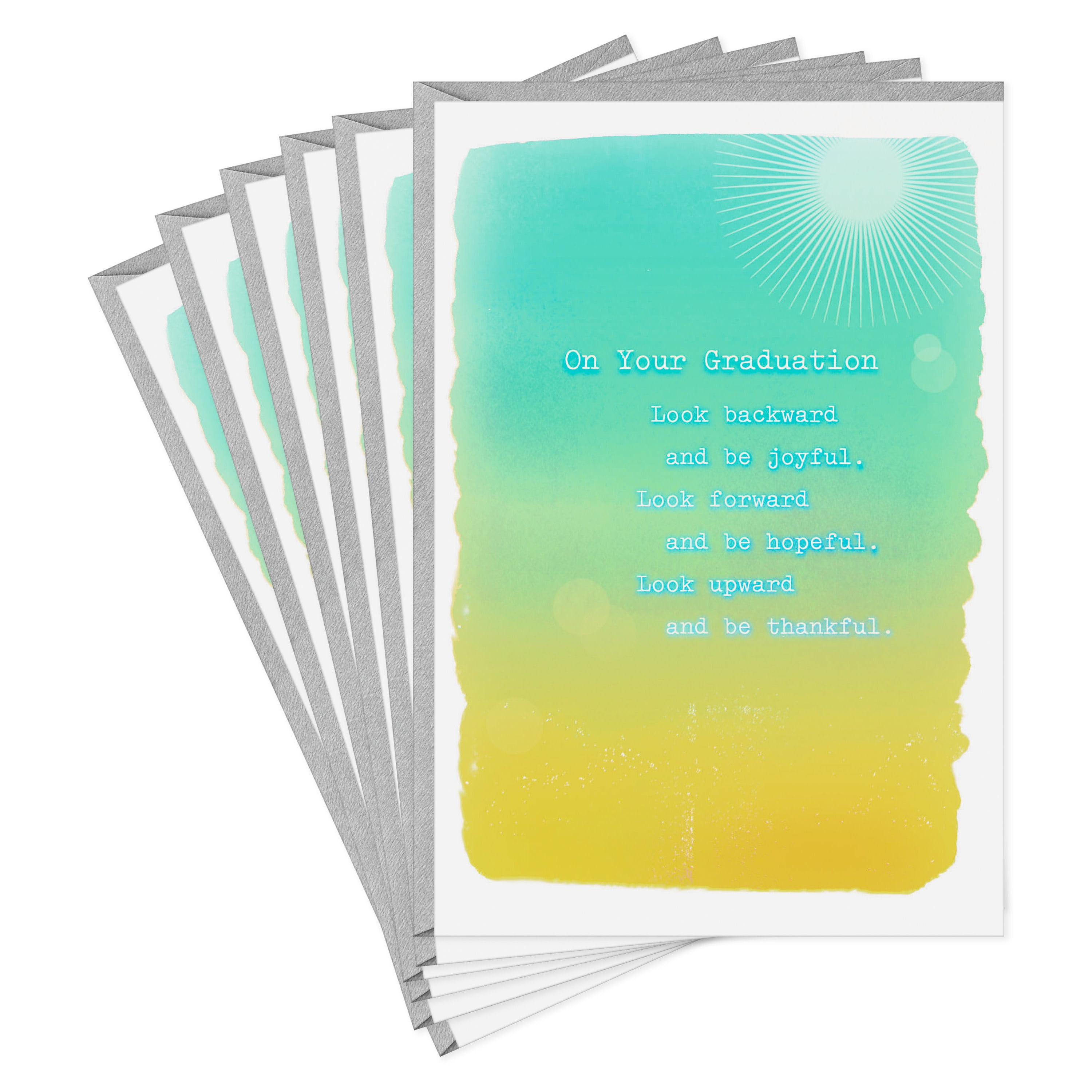 Hallmark Graduation Greeting Cards (Ombre Sunrise), Pack of 6 - Walmart.com